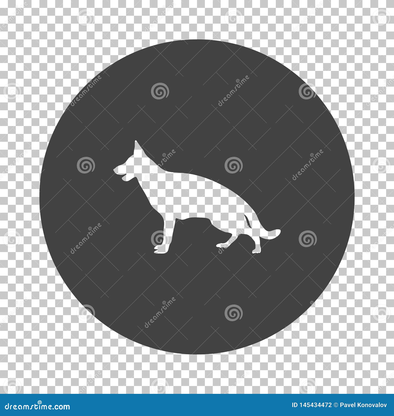 German shepherd icon stock vector. Illustration of icon - 145434472