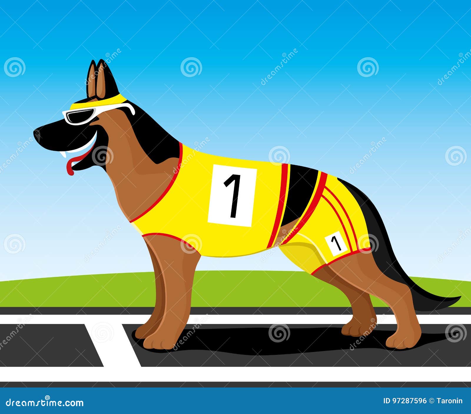 German Shepherd in Sports Uniforms. Stock Vector - Illustration of ...