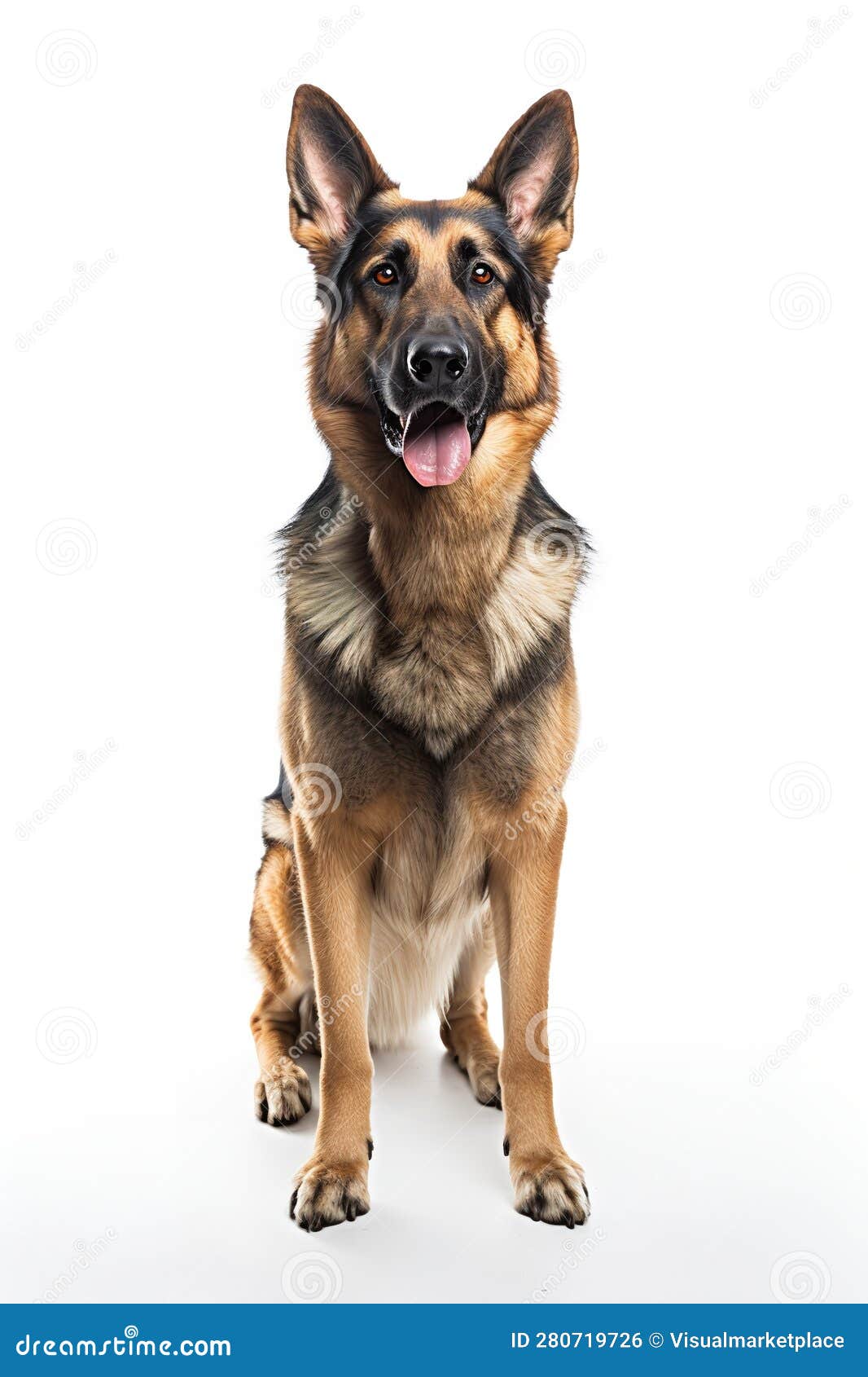 German Shepherd Standing stock illustration. Illustration of behavior ...