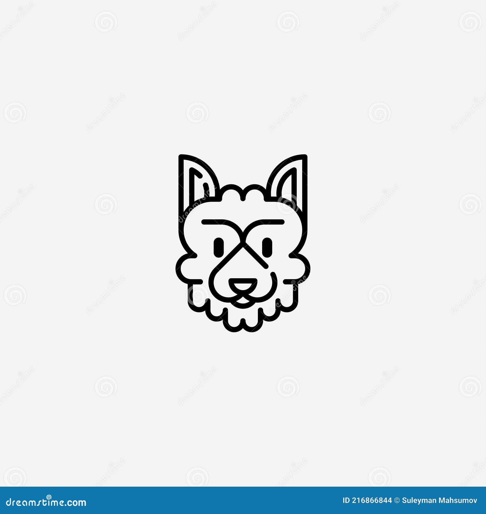 German Shepherd Vector Icon Sign Symbol Stock Vector - Illustration of ...