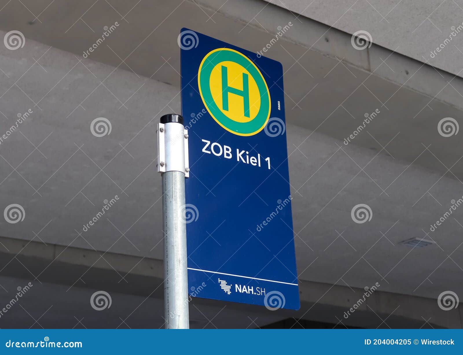 German Sign for Bus Stop in Kiel, Germany Stock Image - Image of sign ...
