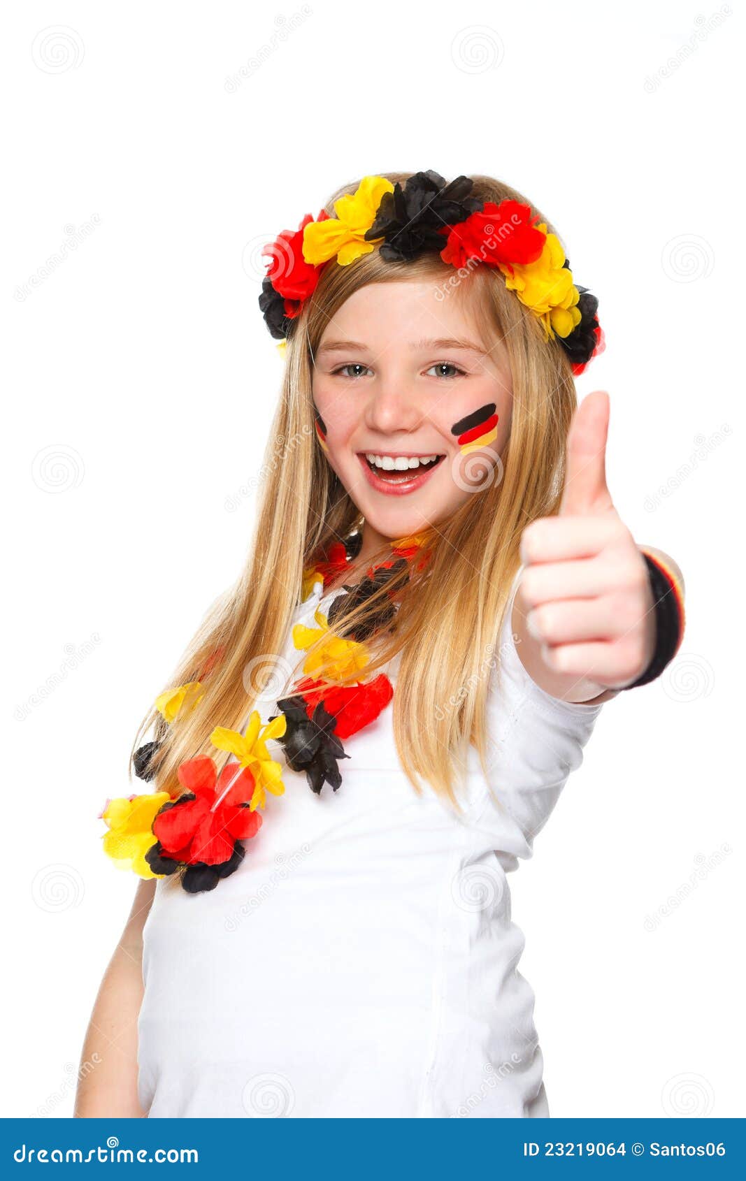 German Soccer Fan with Thumbs Up Stock Photo - Image of excitement ...