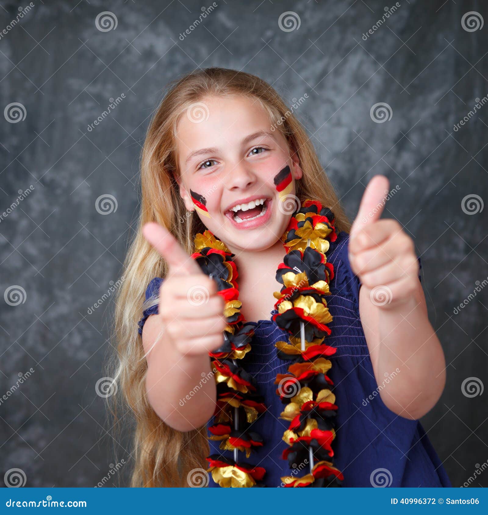 German Soccer Fan Thumbs Up Stock Photo - Image of euphoria, cute: 40996372