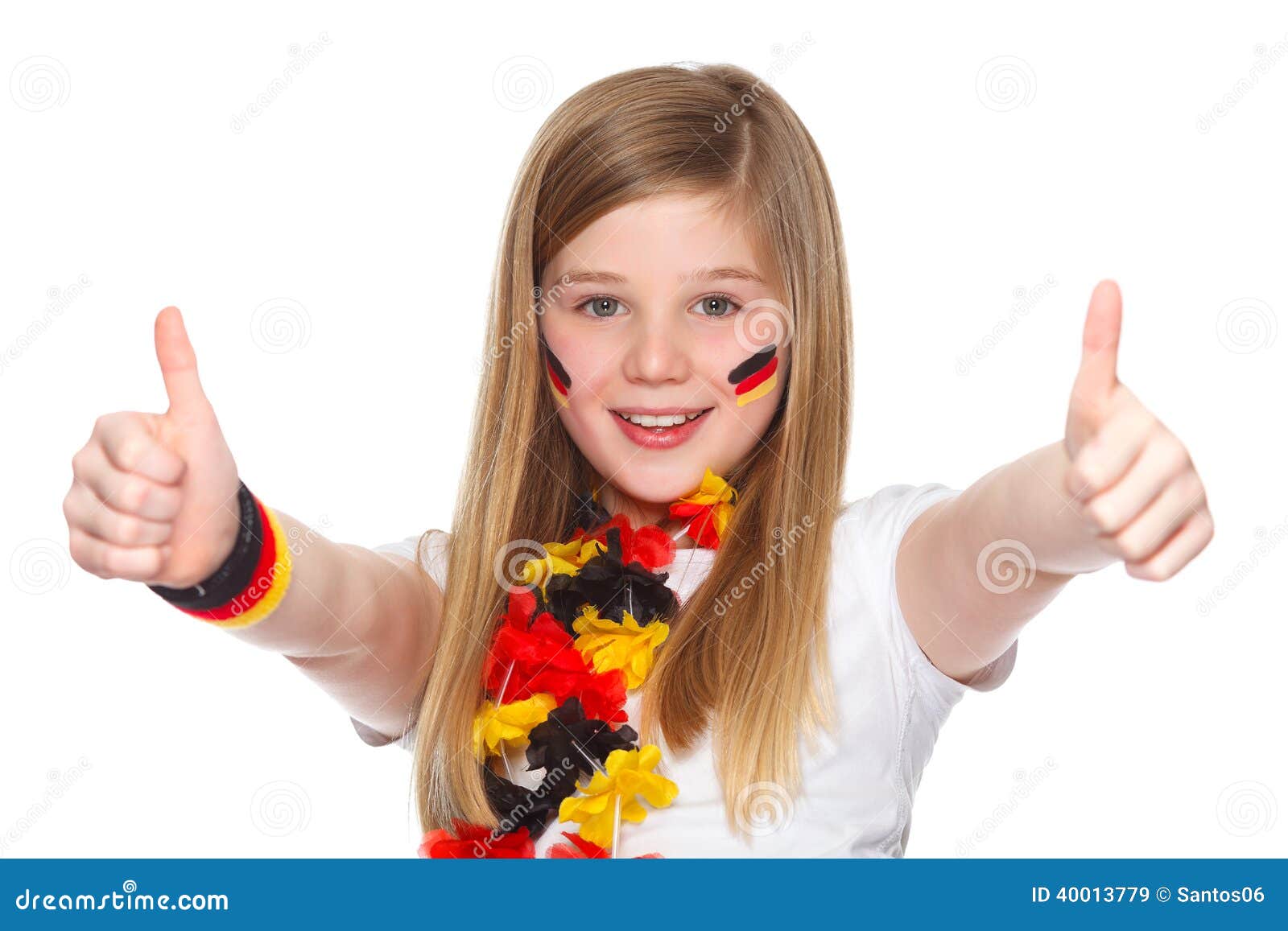 German Soccer Fan with Thumbs Up Stock Image - Image of enjoyment ...