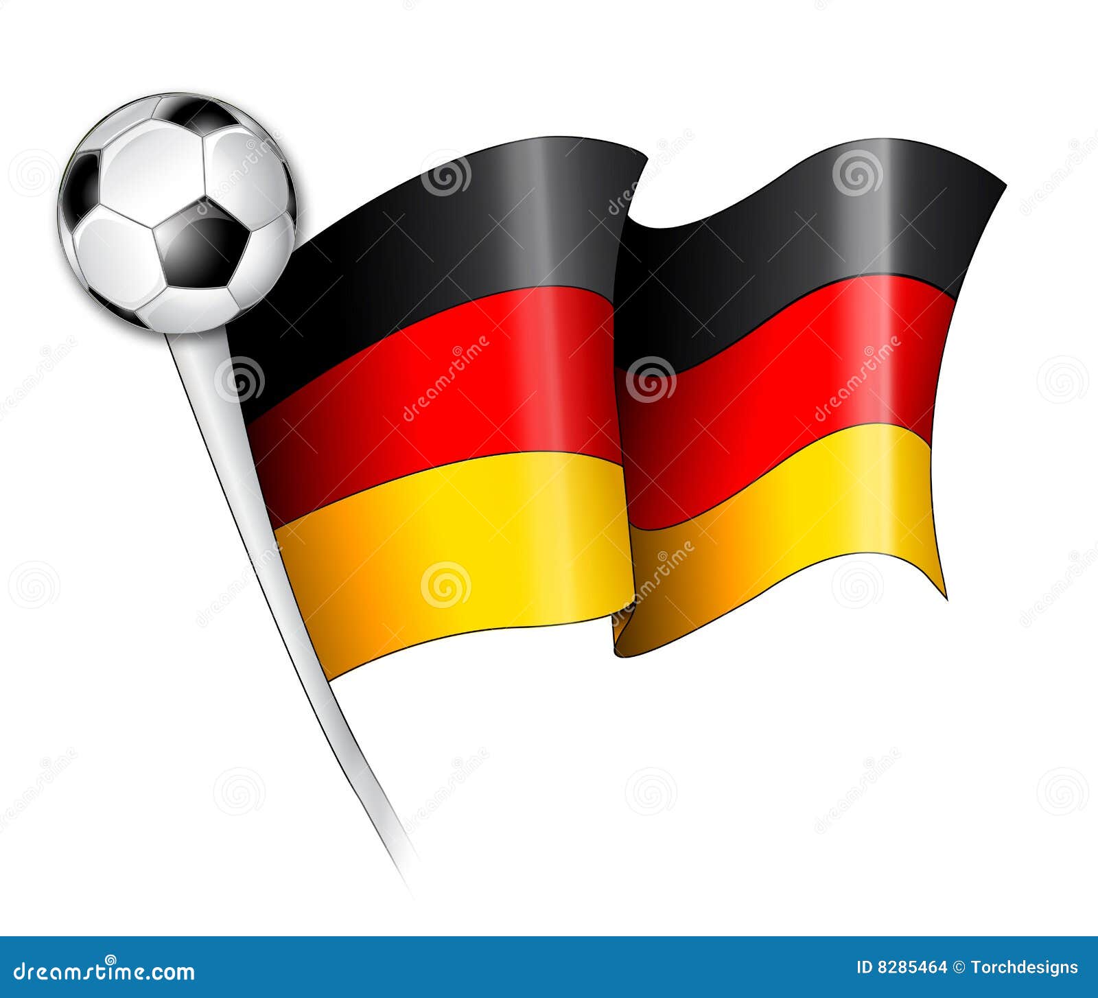 German Soccer Flag Illustration Stock Illustration - Illustration of ...