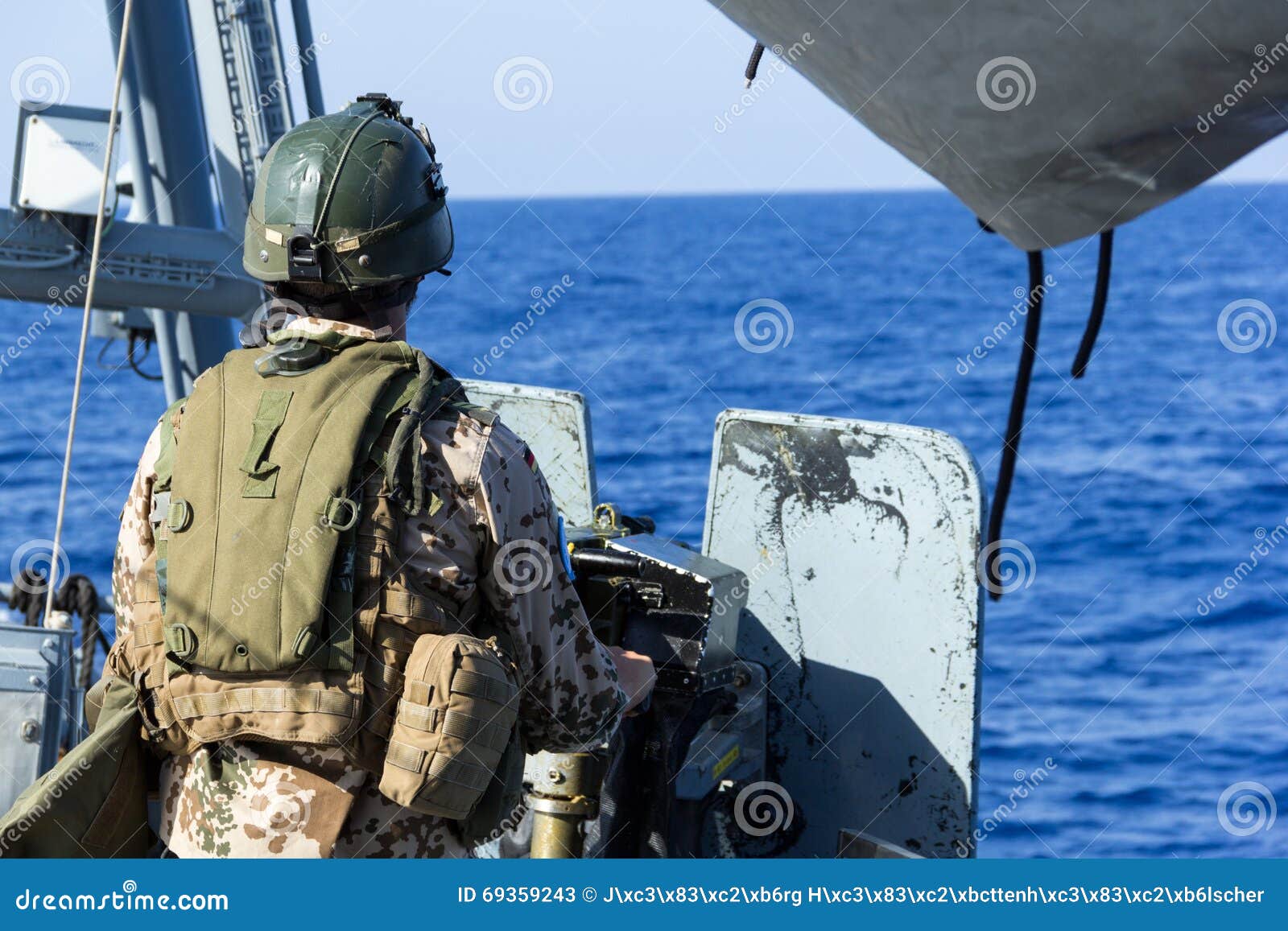 German Soldier on Machine Gun on Speedboat Editorial Stock Photo ...