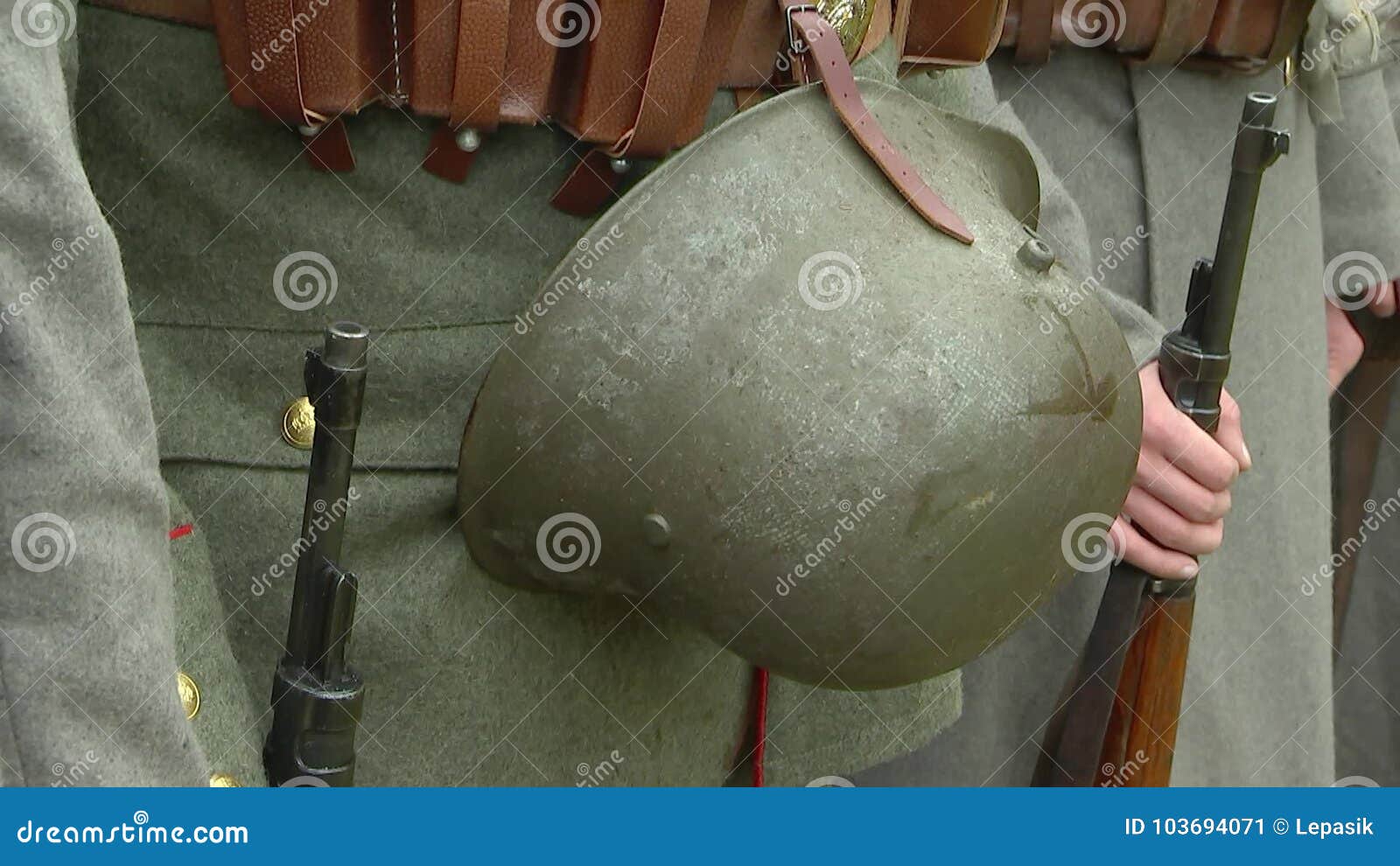 German Soldiers Stand in Formation with Rifles and Helmets Stock Video ...