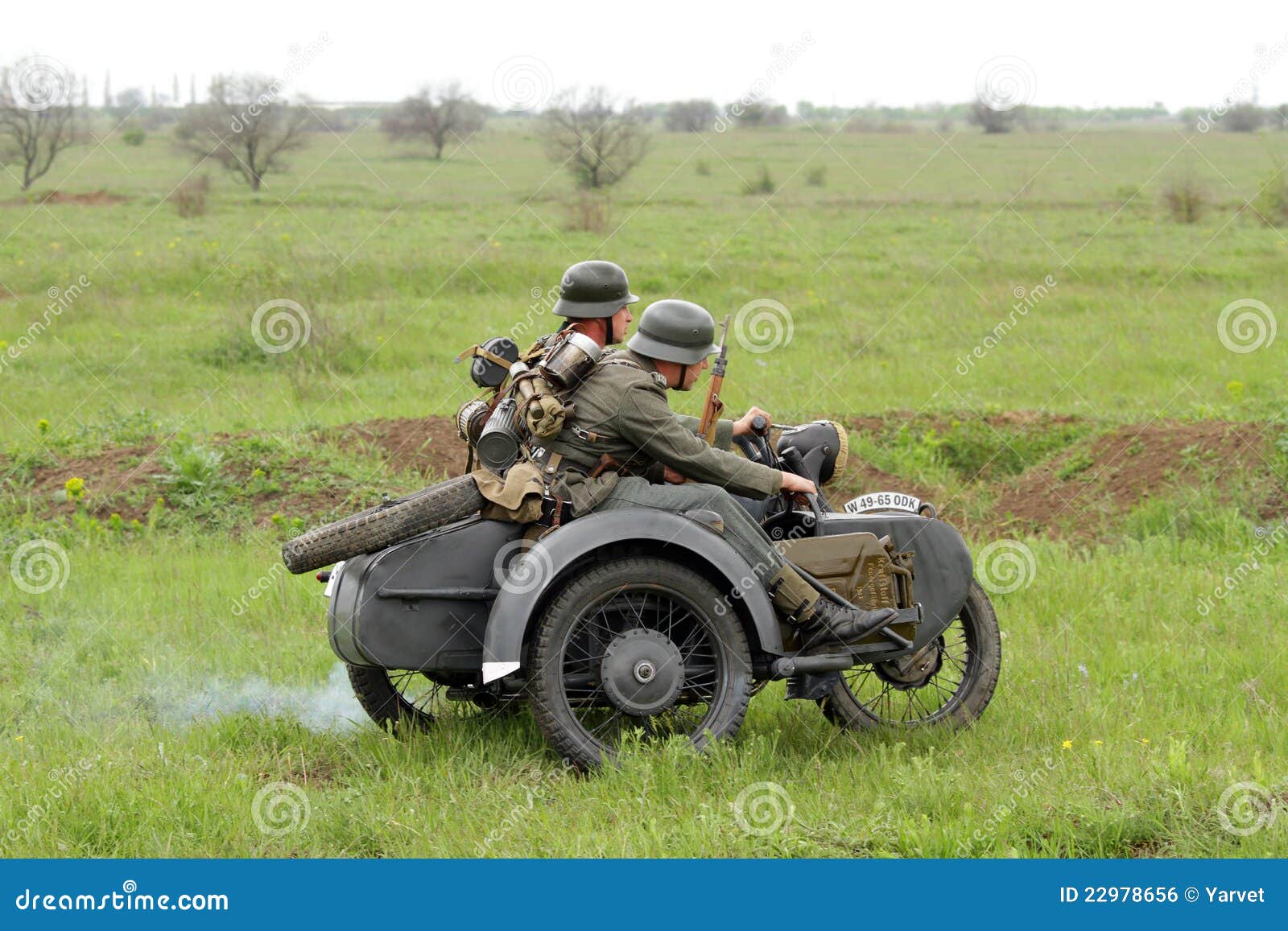 German Soldiers of WW2 at Motorbile Editorial Photo - Image of postal ...