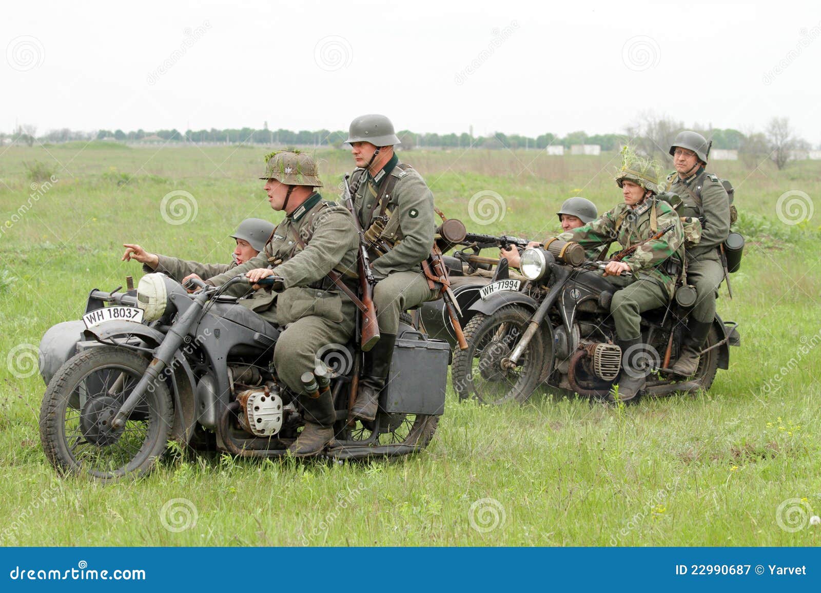 German Soldiers of WW2 at Motorbile Editorial Photography - Image of ...