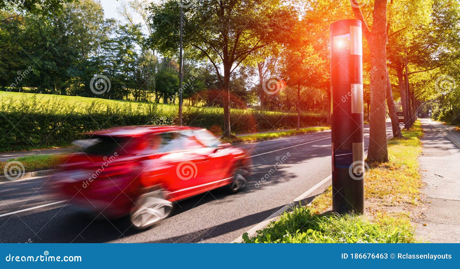 German Speed Control Camera or Car Trap Stock Image - Image of ...