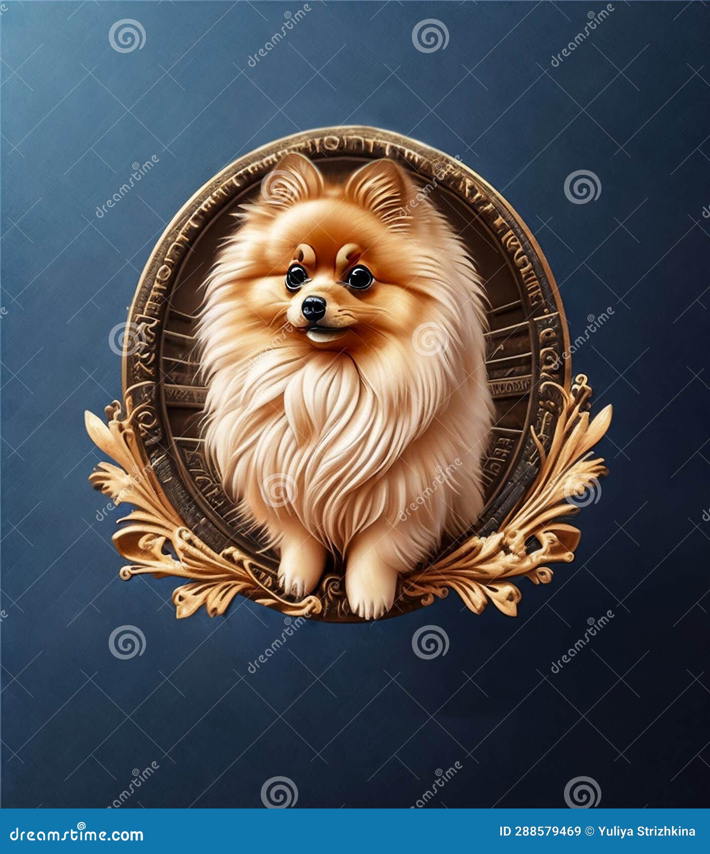 Pomeranian Medium Logo Luxury Image Design Ideas Stock Illustration ...