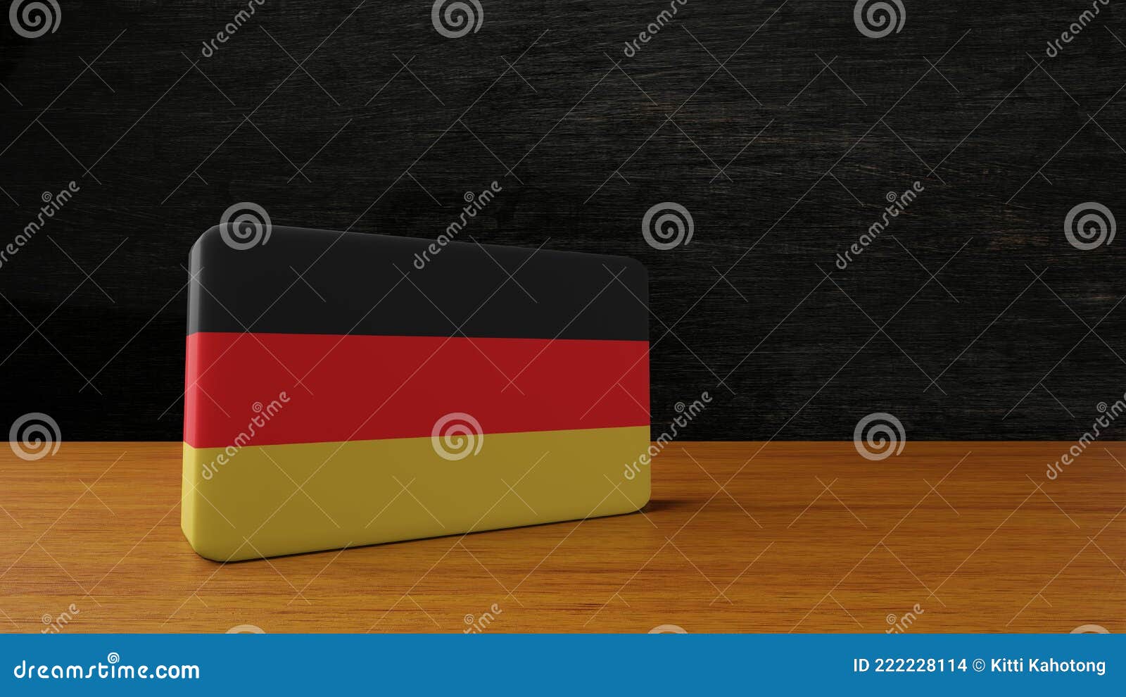 German Square Flag 3d Rendering Stock Illustration - Illustration of ...