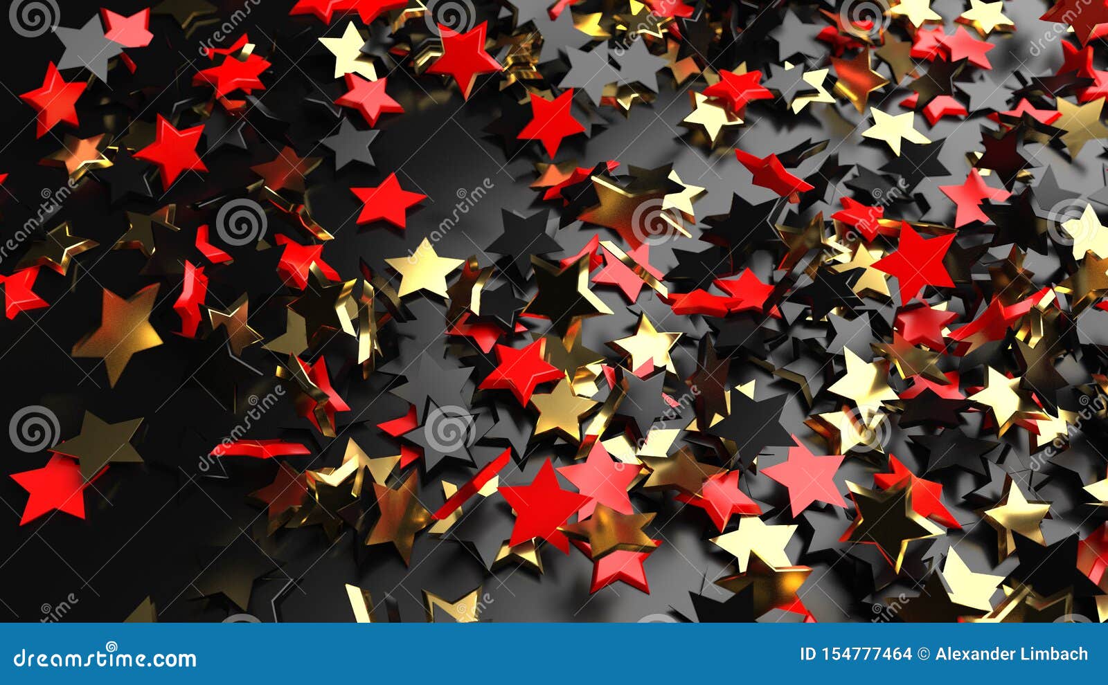 German Stars Black Red Gold Stock Illustration - Illustration of colors ...