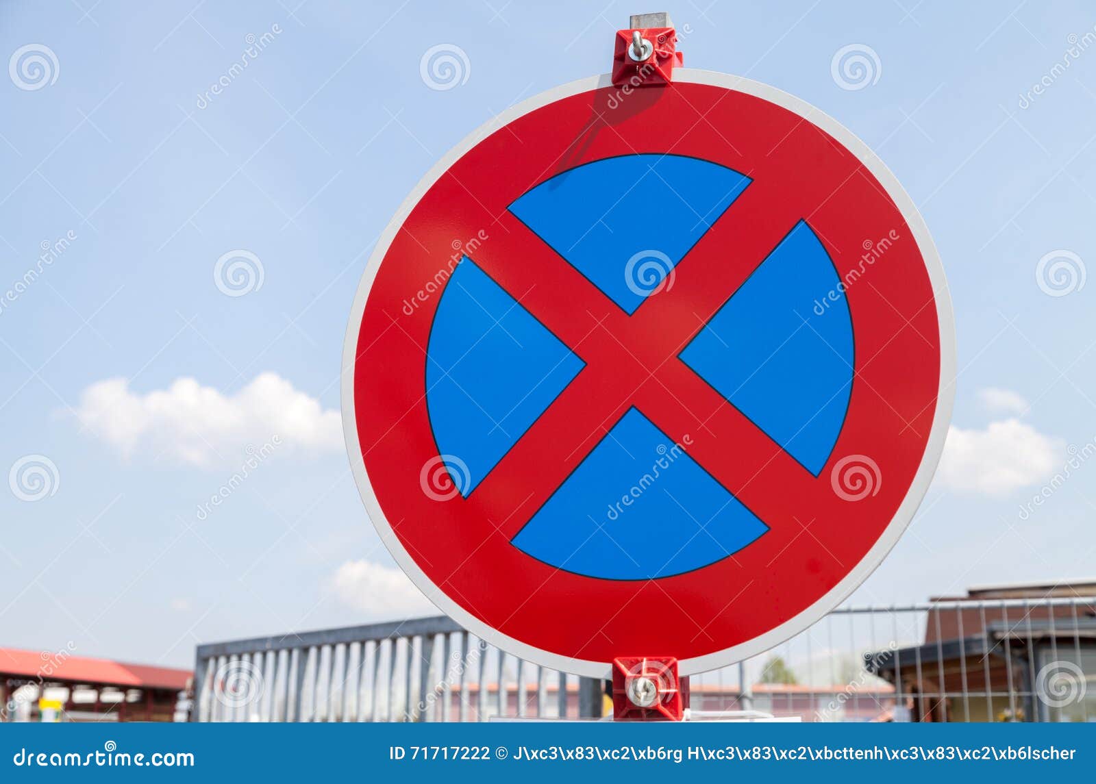 German Stopping Restriction Sign Stock Photo - Image of sign, blue ...