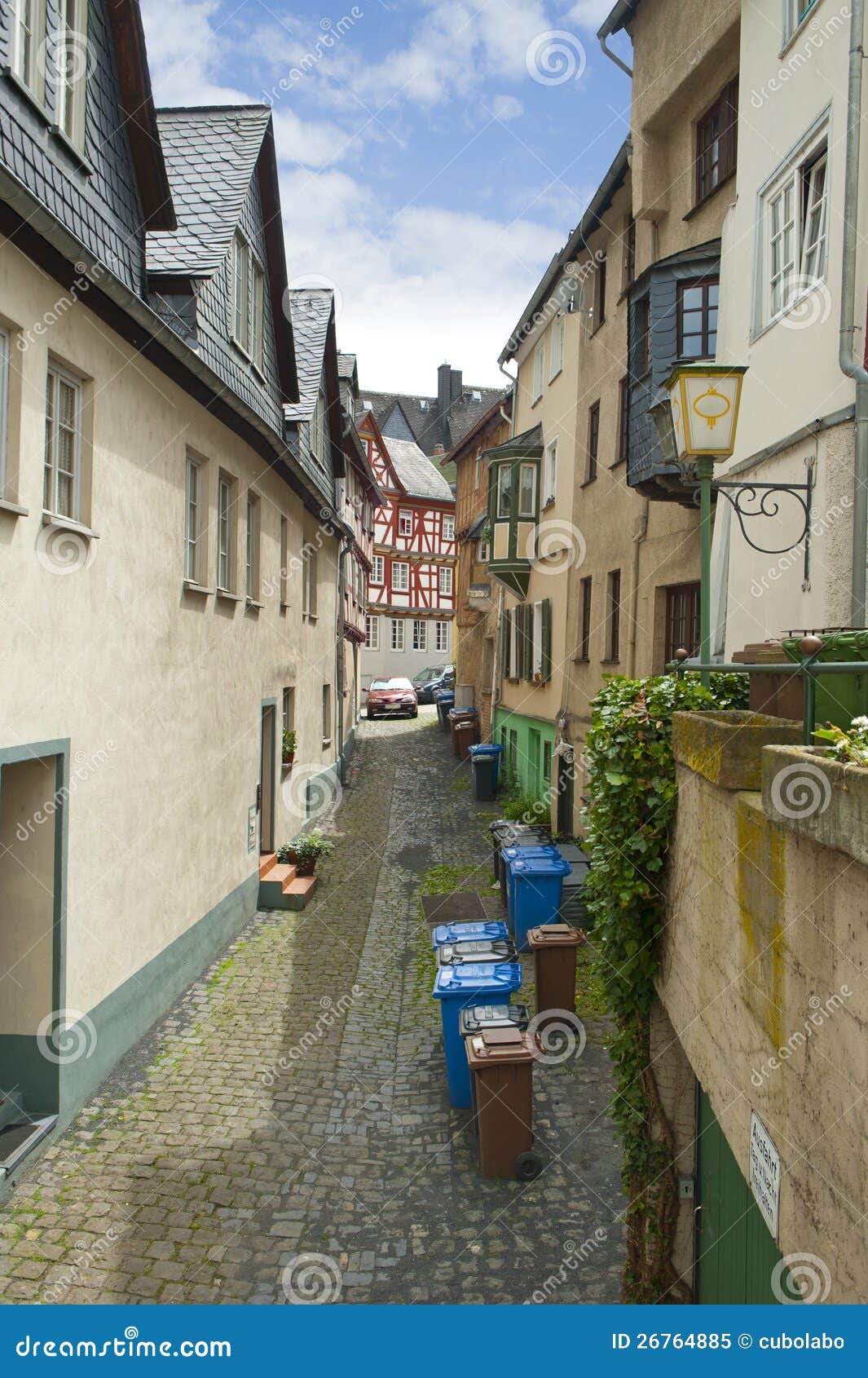 German street stock image. Image of concrete, lamp, light - 26764885