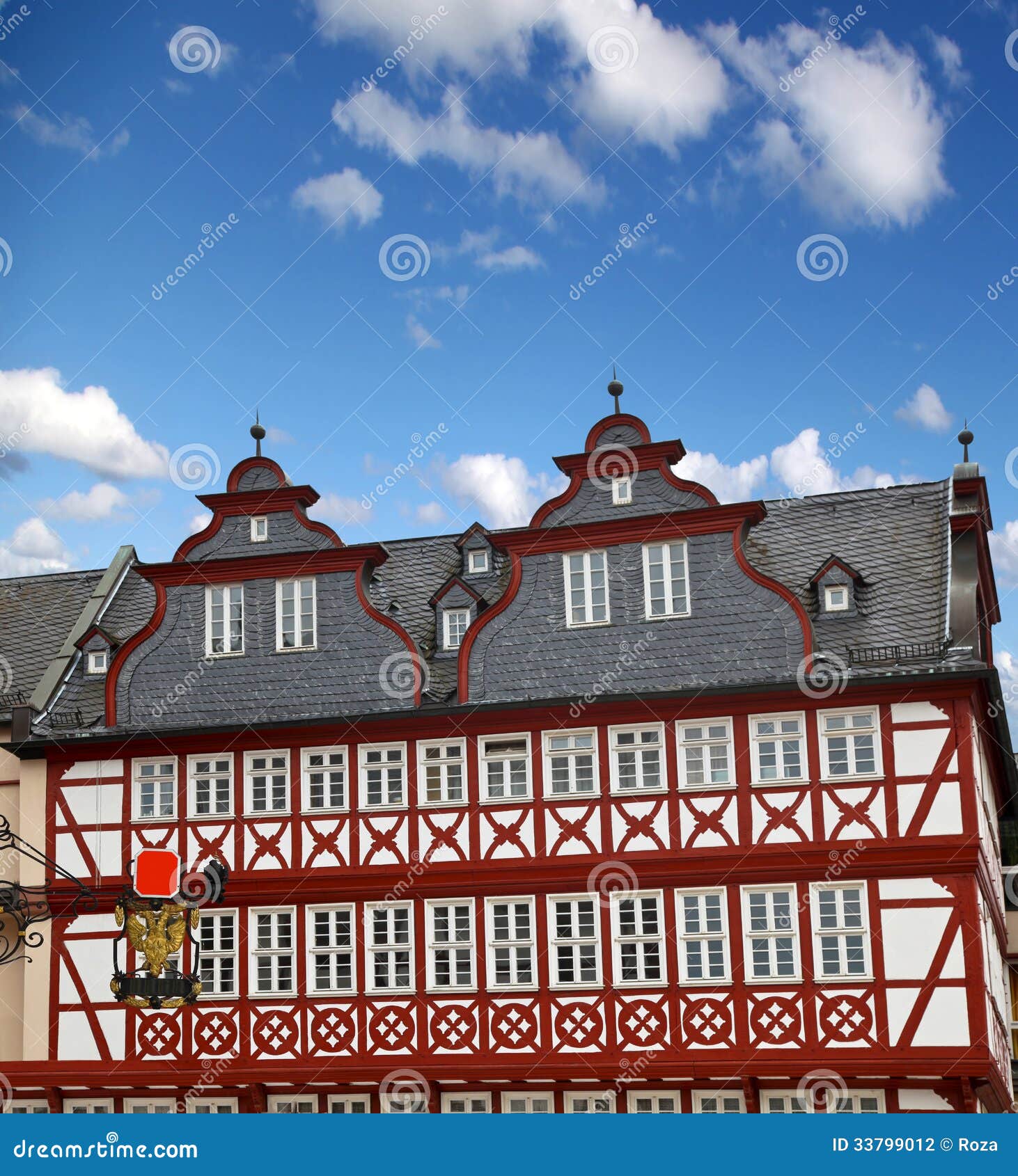 German Style stock photo. Image of frankfurt, scene, clouds - 33799012