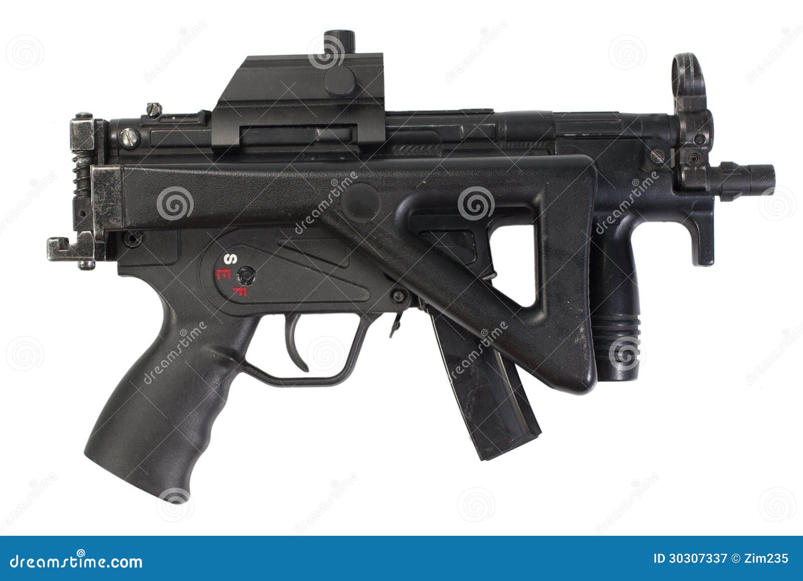 MP-40 German Submachine Gun Isolated On White Background. World War II ...