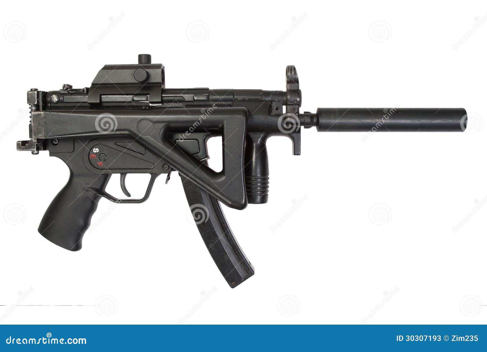 MP-40 German Submachine Gun Isolated On White Background. World War II ...