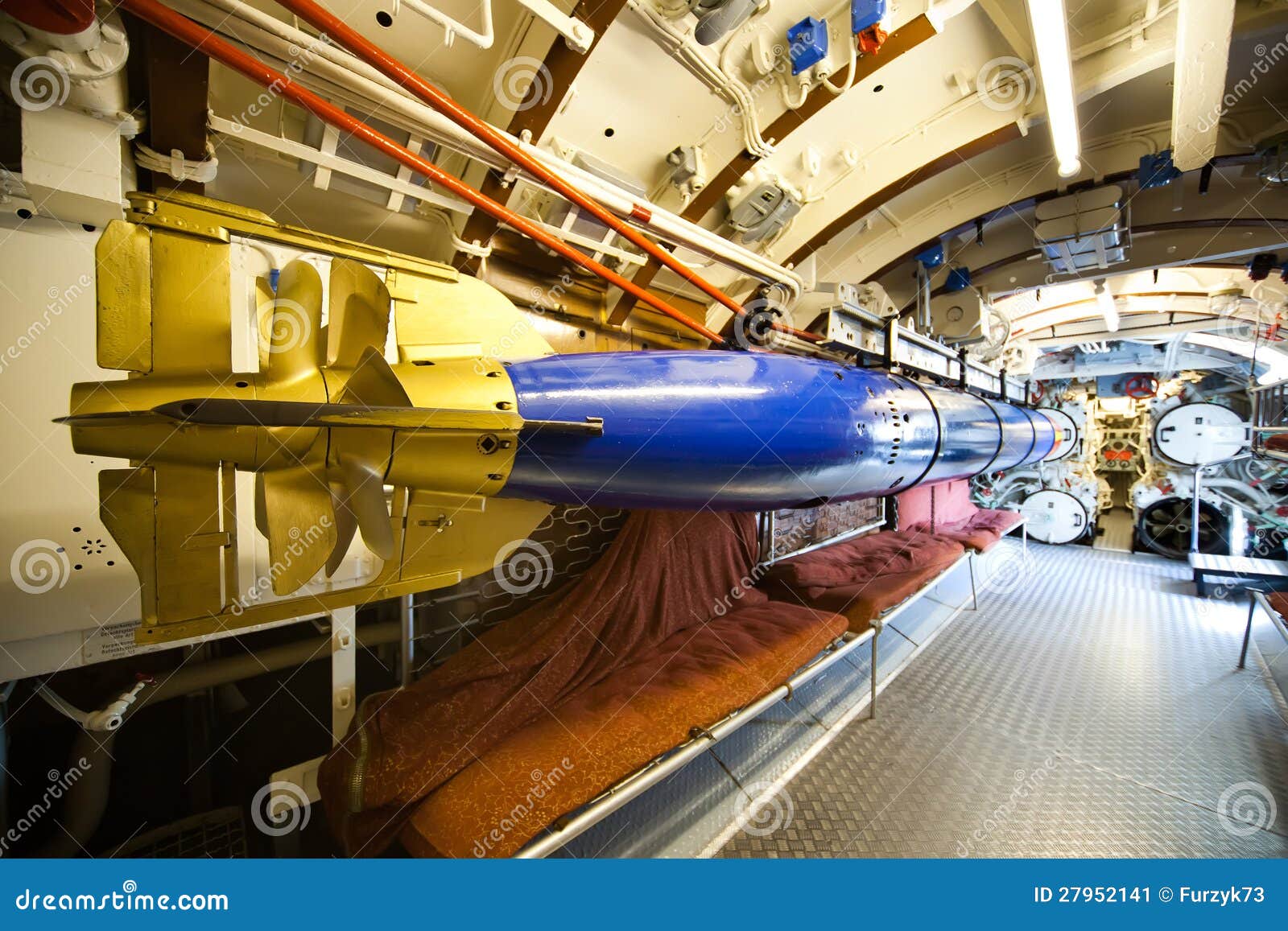 German Submarine - Torpedo Compartment Stock Image - Image of electric ...
