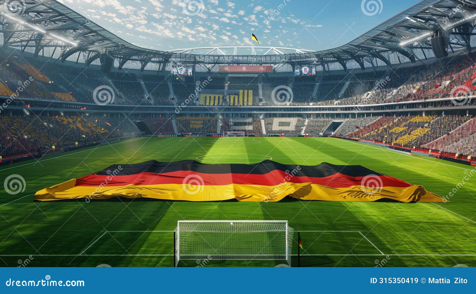 The German Support of the Stadium Stock Image - Image of grass, nations ...