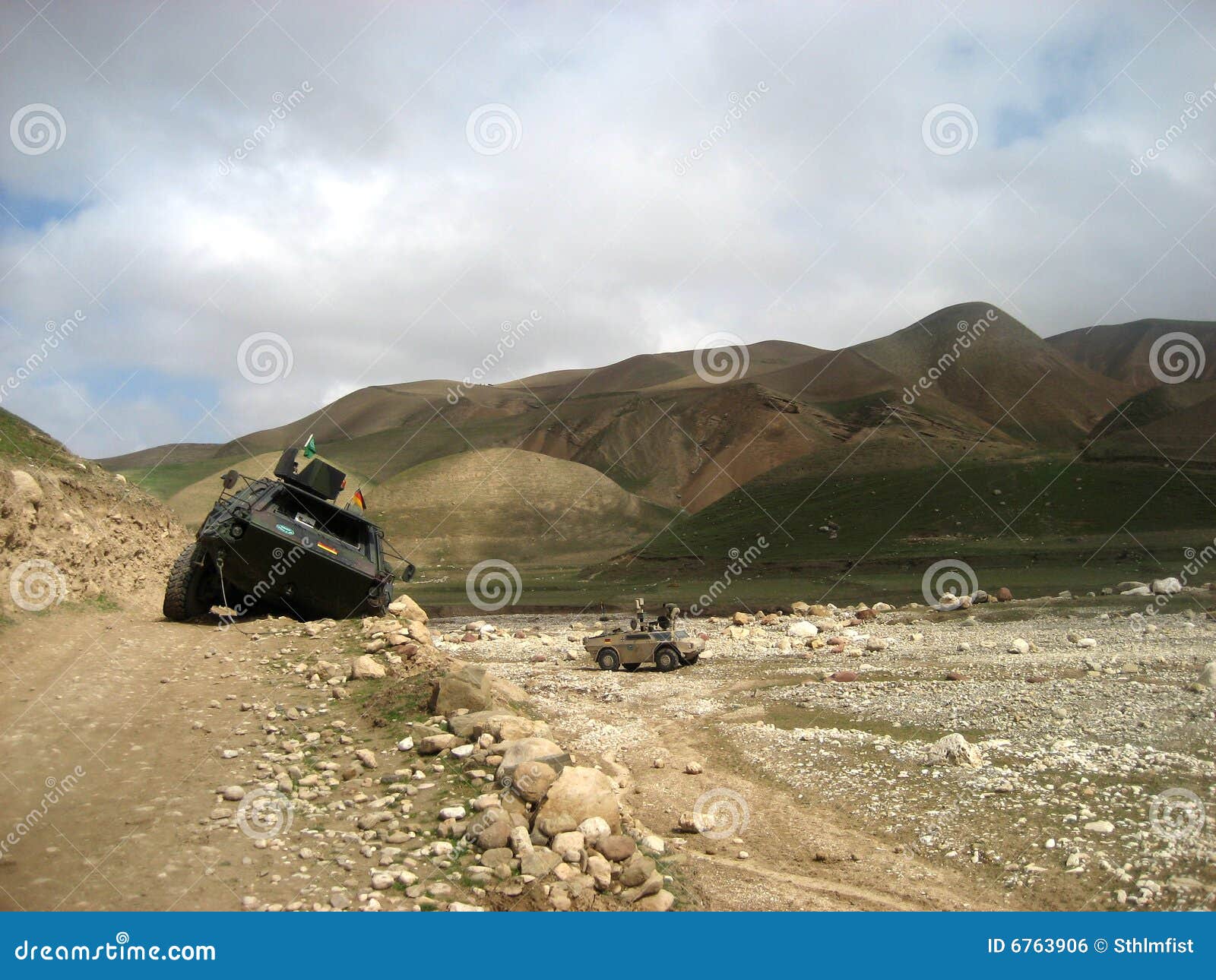 German Tank Stuck on a Dirt Road Stock Photo - Image of allies ...