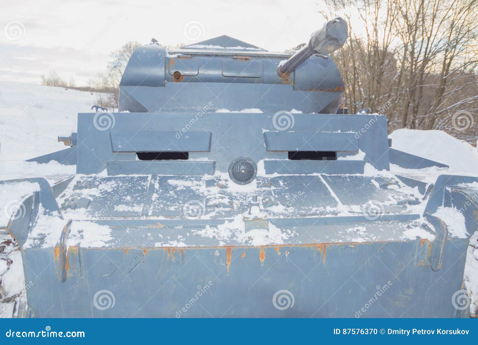 German tank winter closeup stock photo. Image of rifle - 87576370