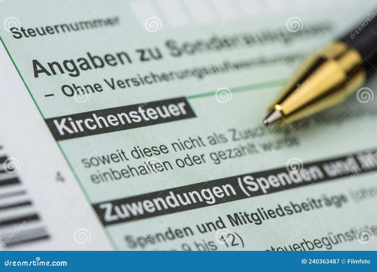 German Tax Return for Tax Office with Form Editorial Photography ...