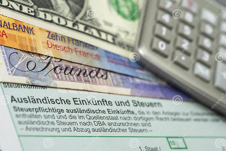 German Tax Return for Tax Office with Form Editorial Photo - Image of ...