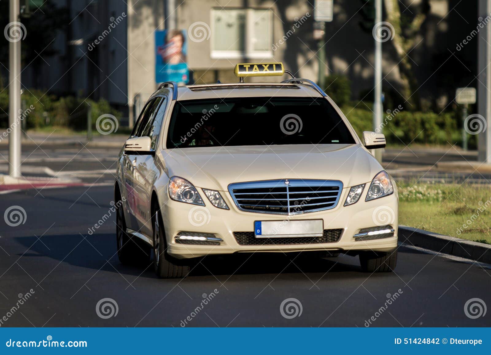 German Taxi on the road stock photo. Image of copy, german - 51424842