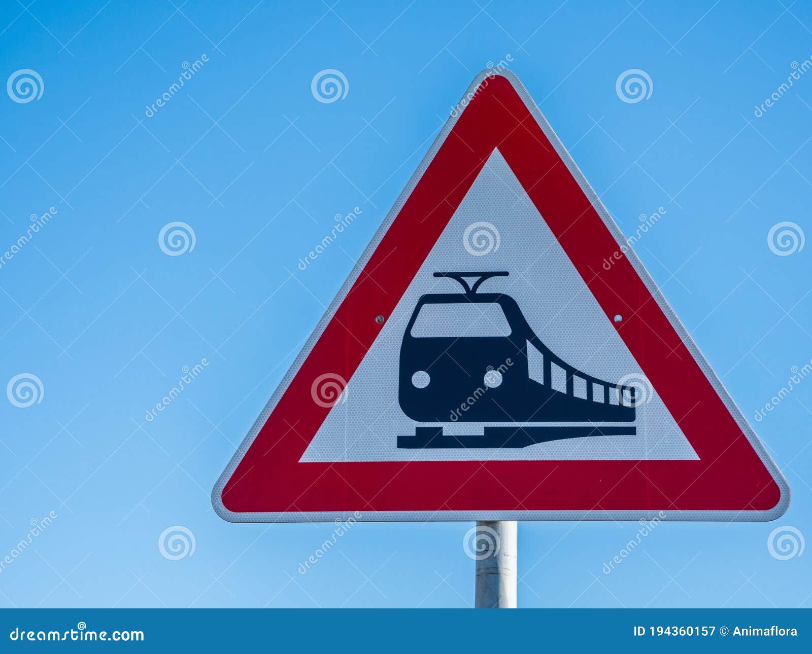 German Train Warn Sign Shield Stock Image - Image of railway, train ...