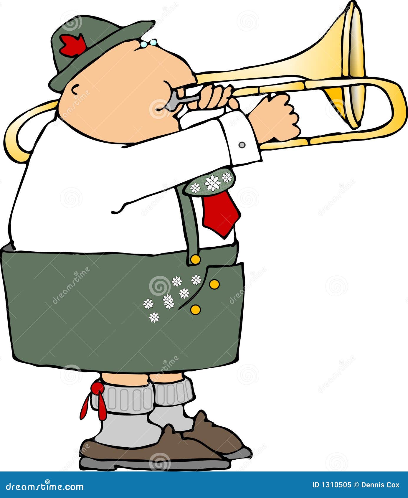 Cartoon Trombone Player