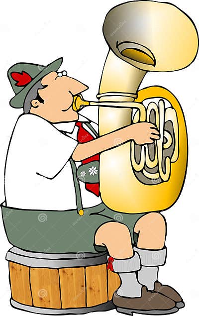 German tuba player stock illustration. Illustration of germany - 1310508