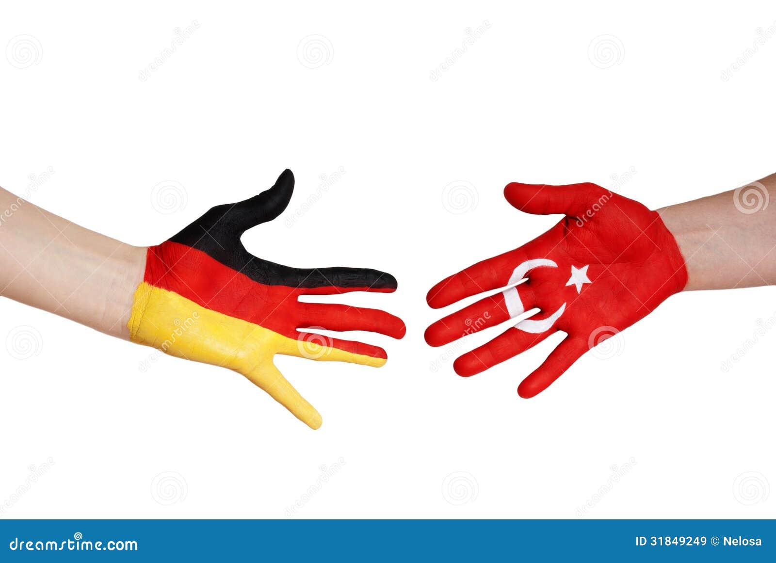 German and Turkish Partnership Stock Image - Image of common, land ...