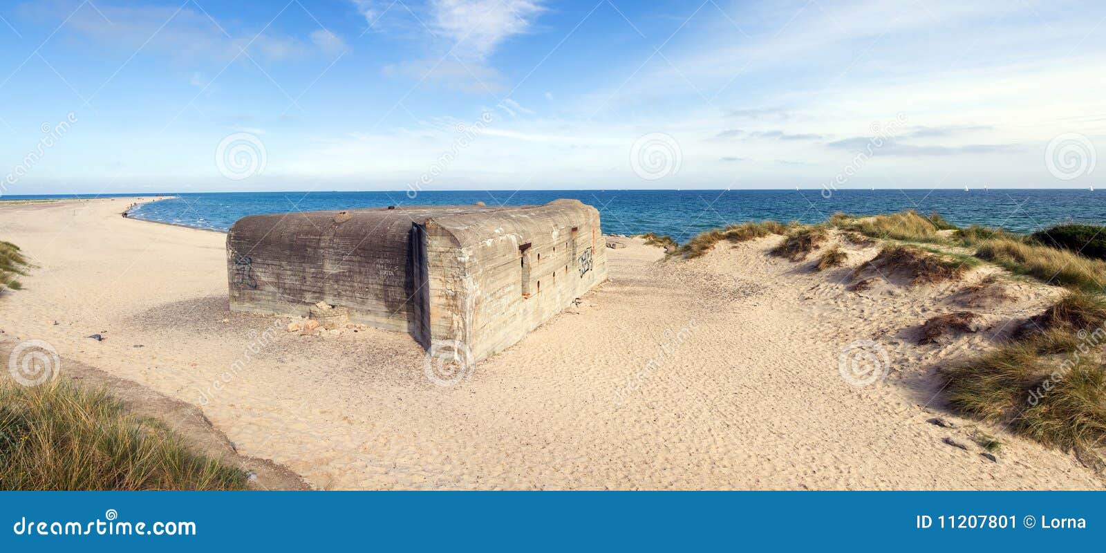 German War Bunker on Beach by Sea Stock Image - Image of beach, defense ...