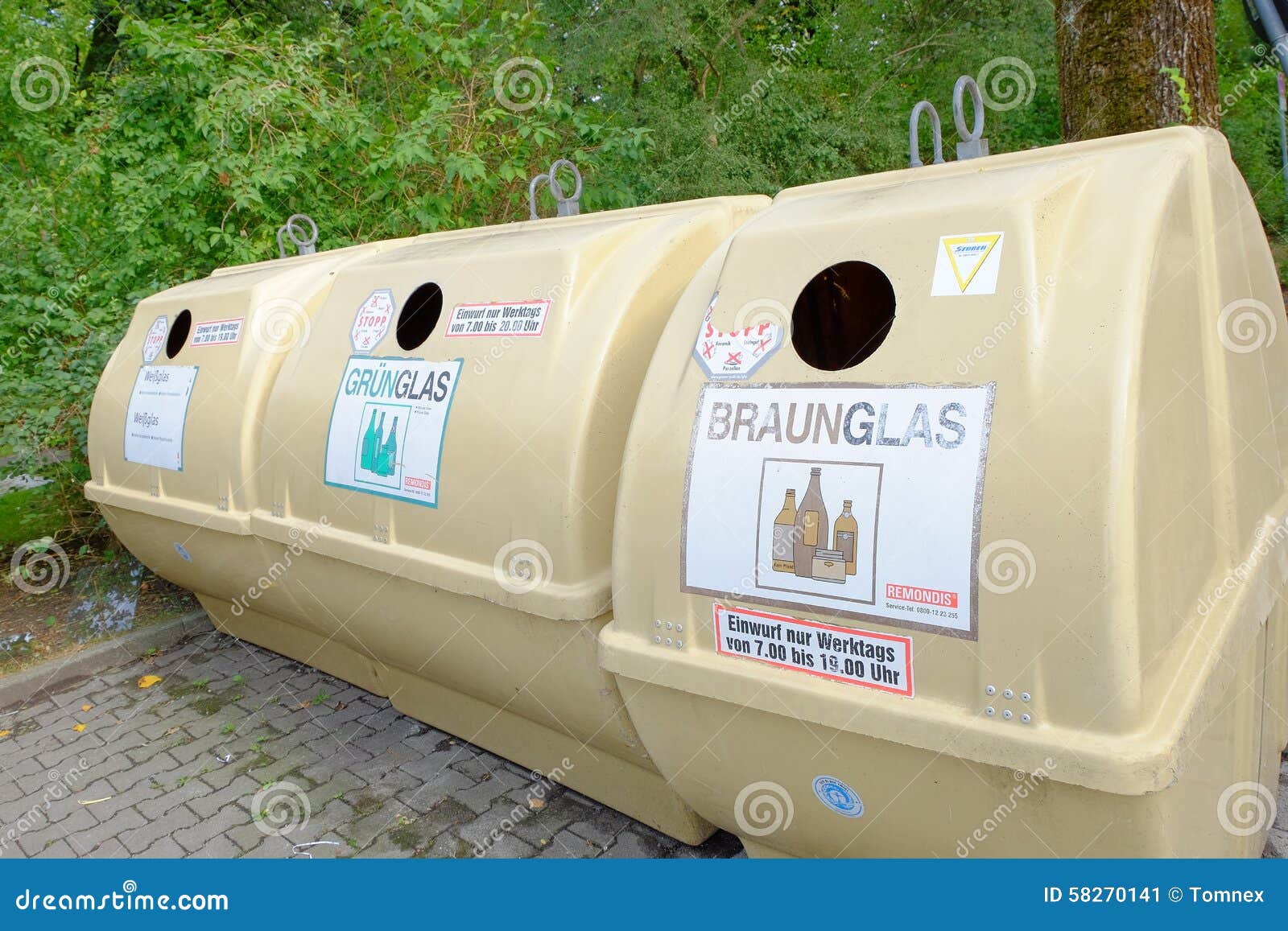 German Waste Glass Containers Editorial Photo - Image of copy, germany ...