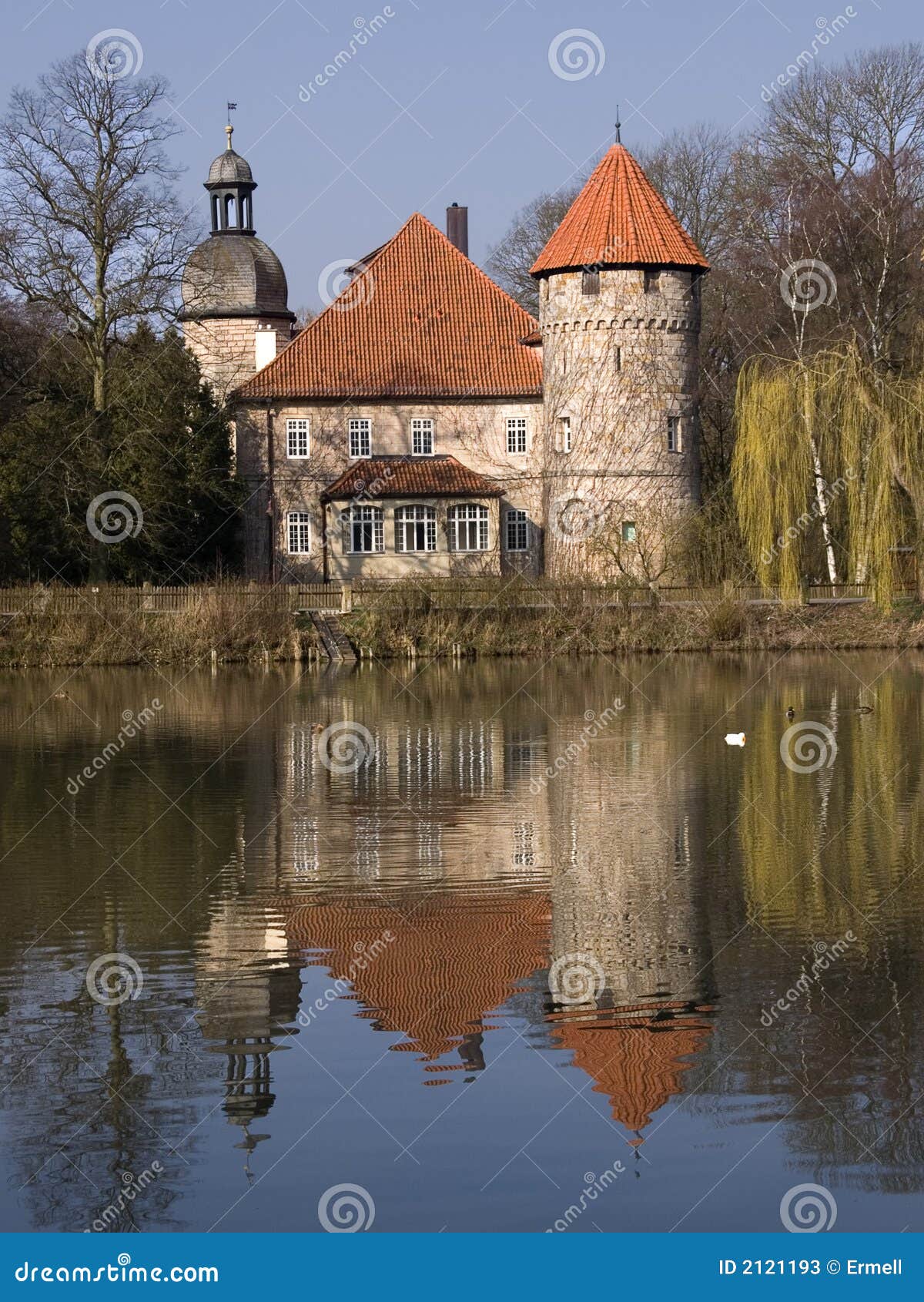 German water castle stock image. Image of antique, pond - 2121193
