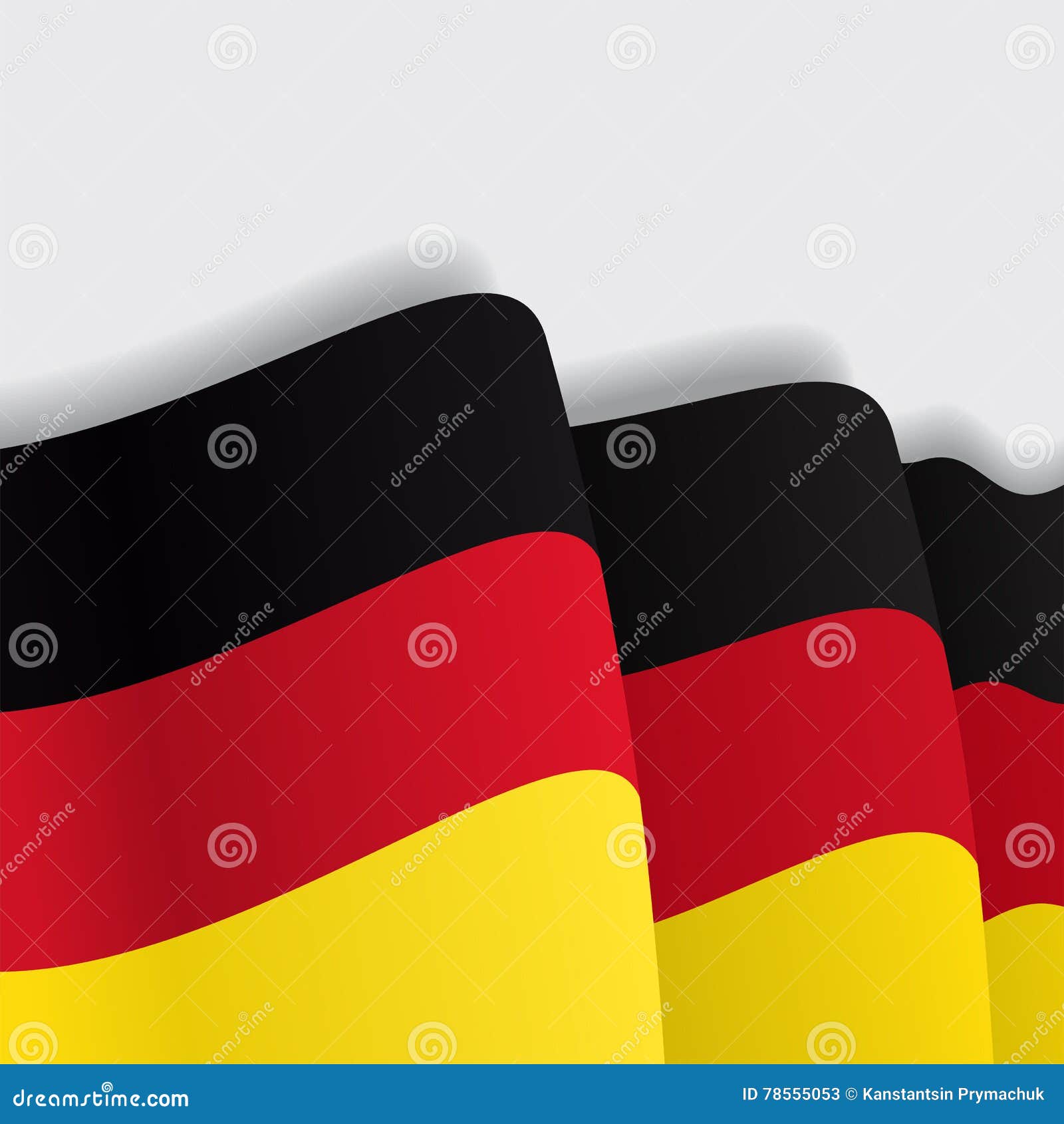 German Waving Flag. Vector Illustration. Stock Vector - Illustration of ...