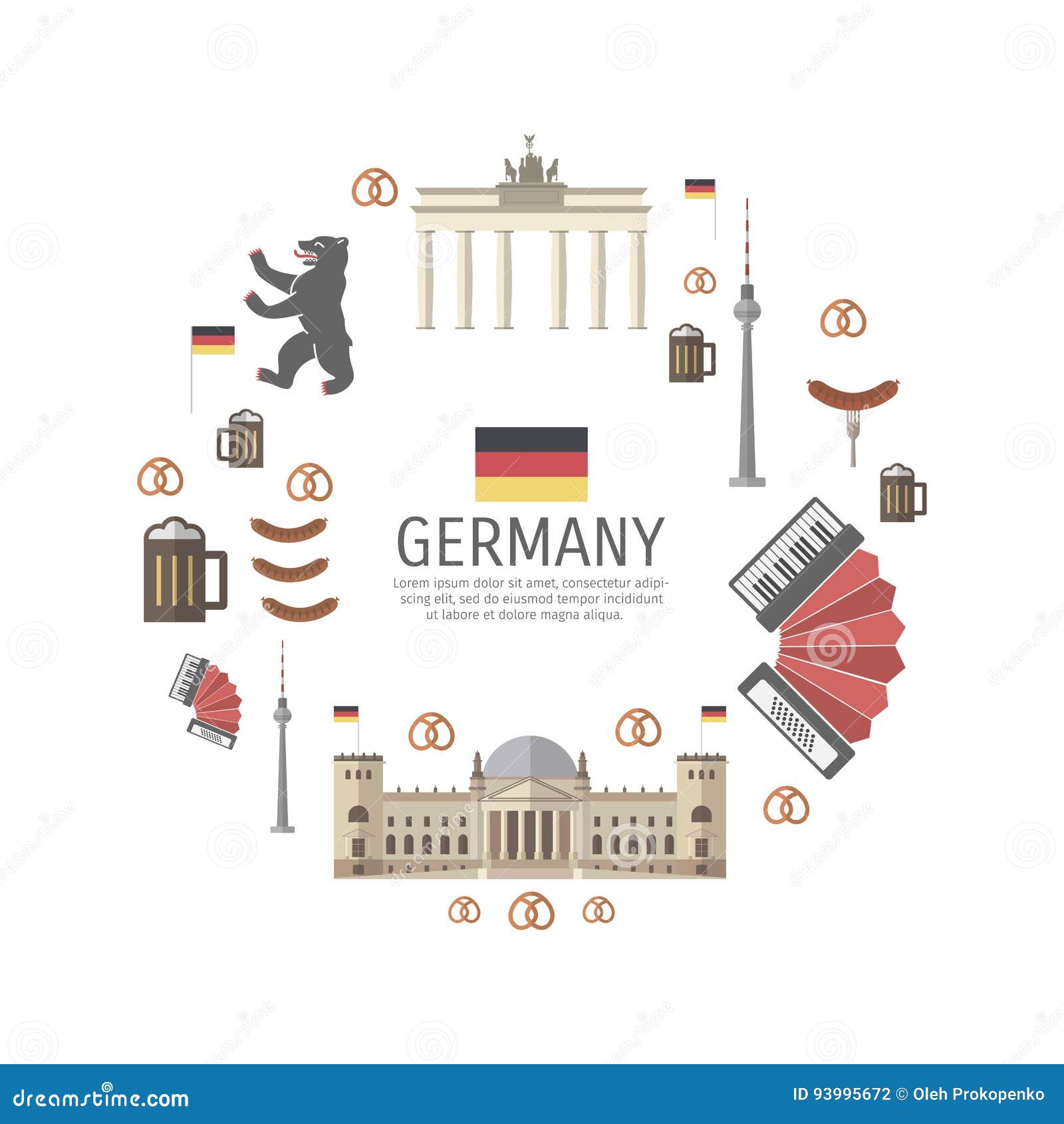 German web banner. stock vector. Illustration of downtown - 93995672