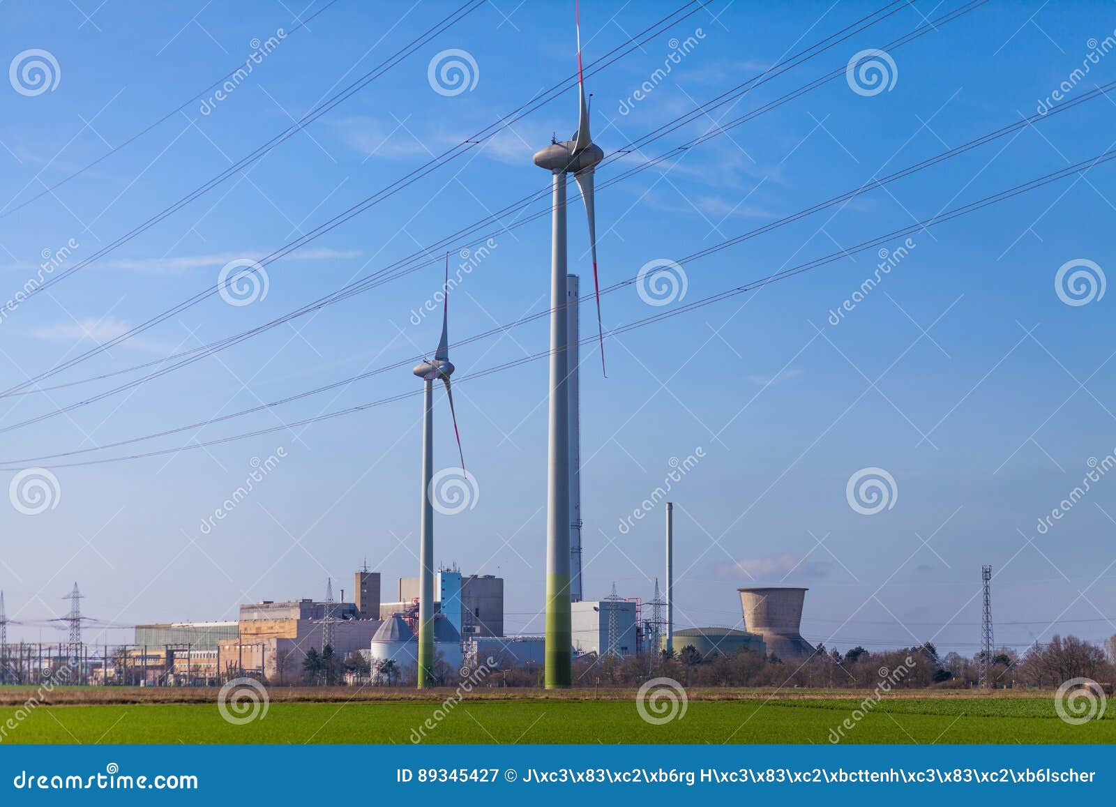German Wind Turbine in a Landscape Stock Image - Image of ecological ...