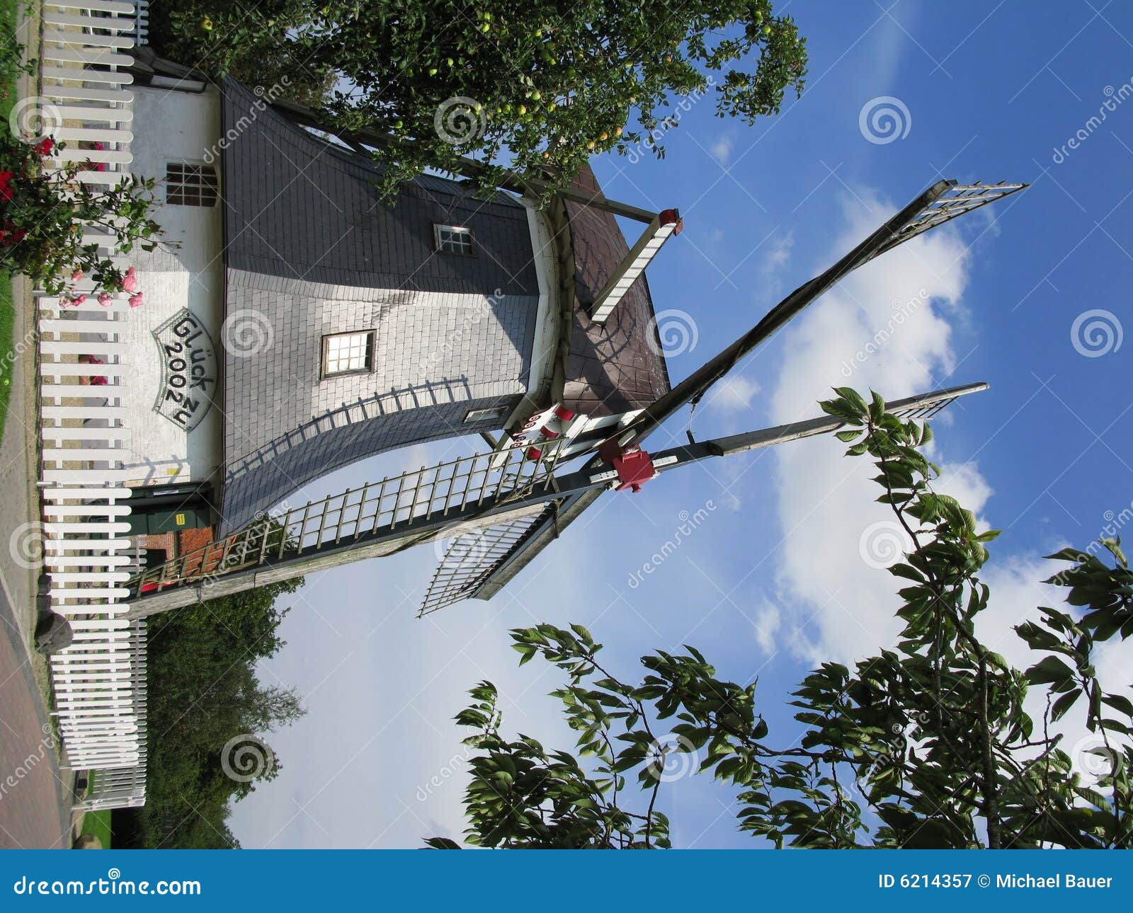 German windmill stock image. Image of life, europe, reflection - 6214357