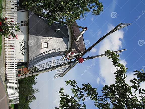 German windmill stock image. Image of life, europe, reflection - 6214357