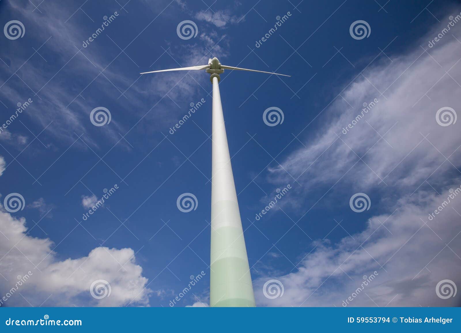 German Windrad with Cloudscape Stock Photo - Image of future, energy ...