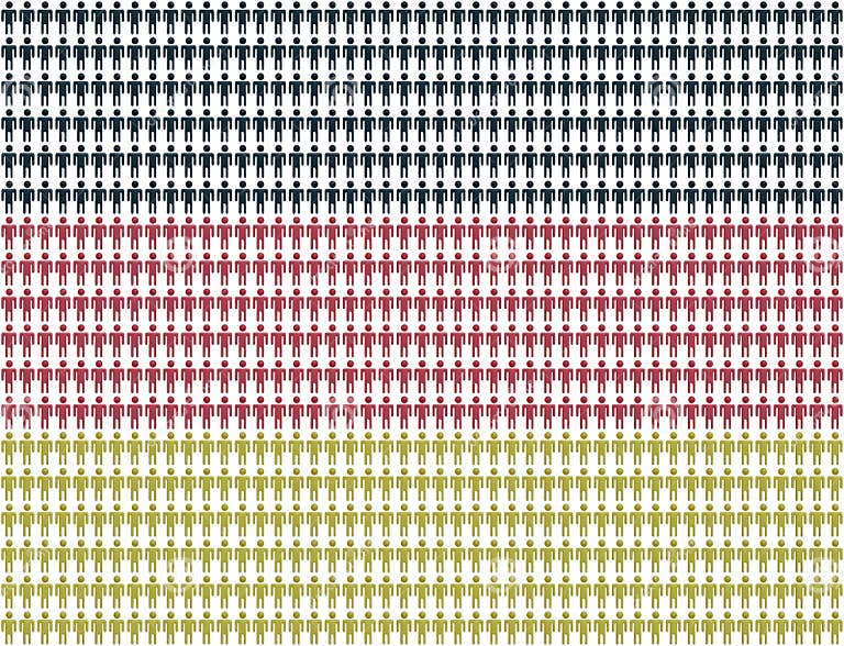 German workforce with flag stock illustration. Illustration of ...
