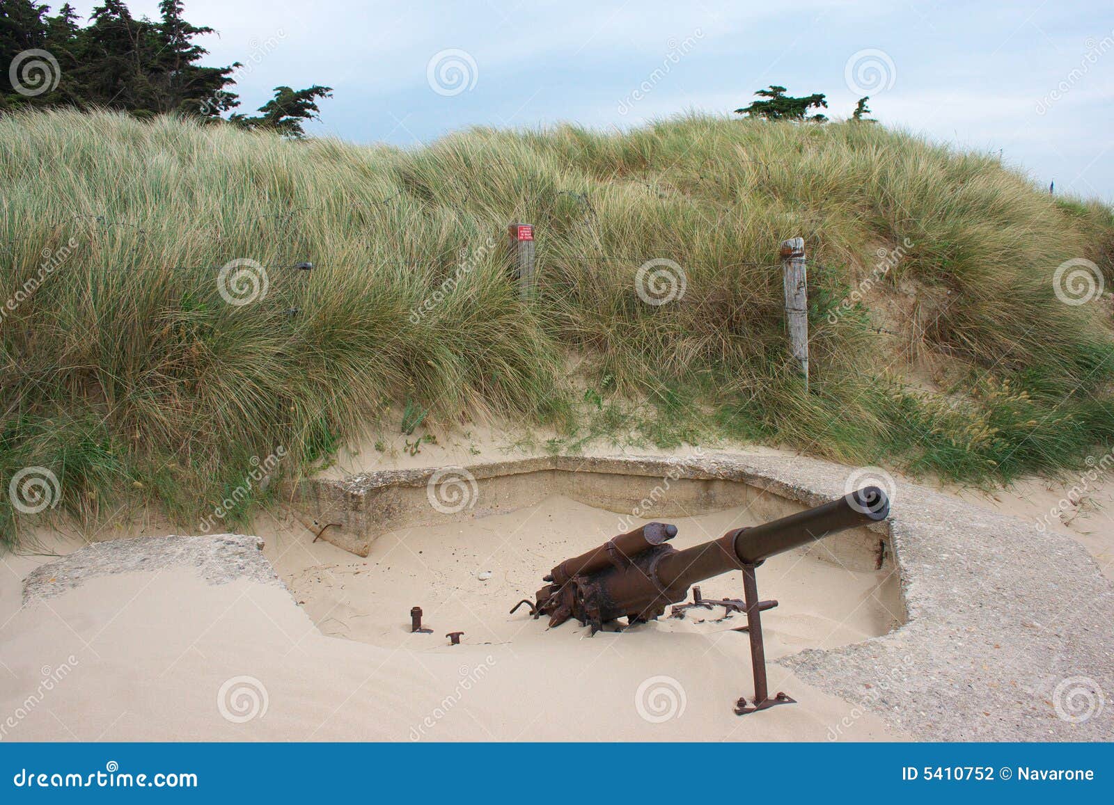 German WWII Gun on the Beach Stock Photo - Image of world, military ...