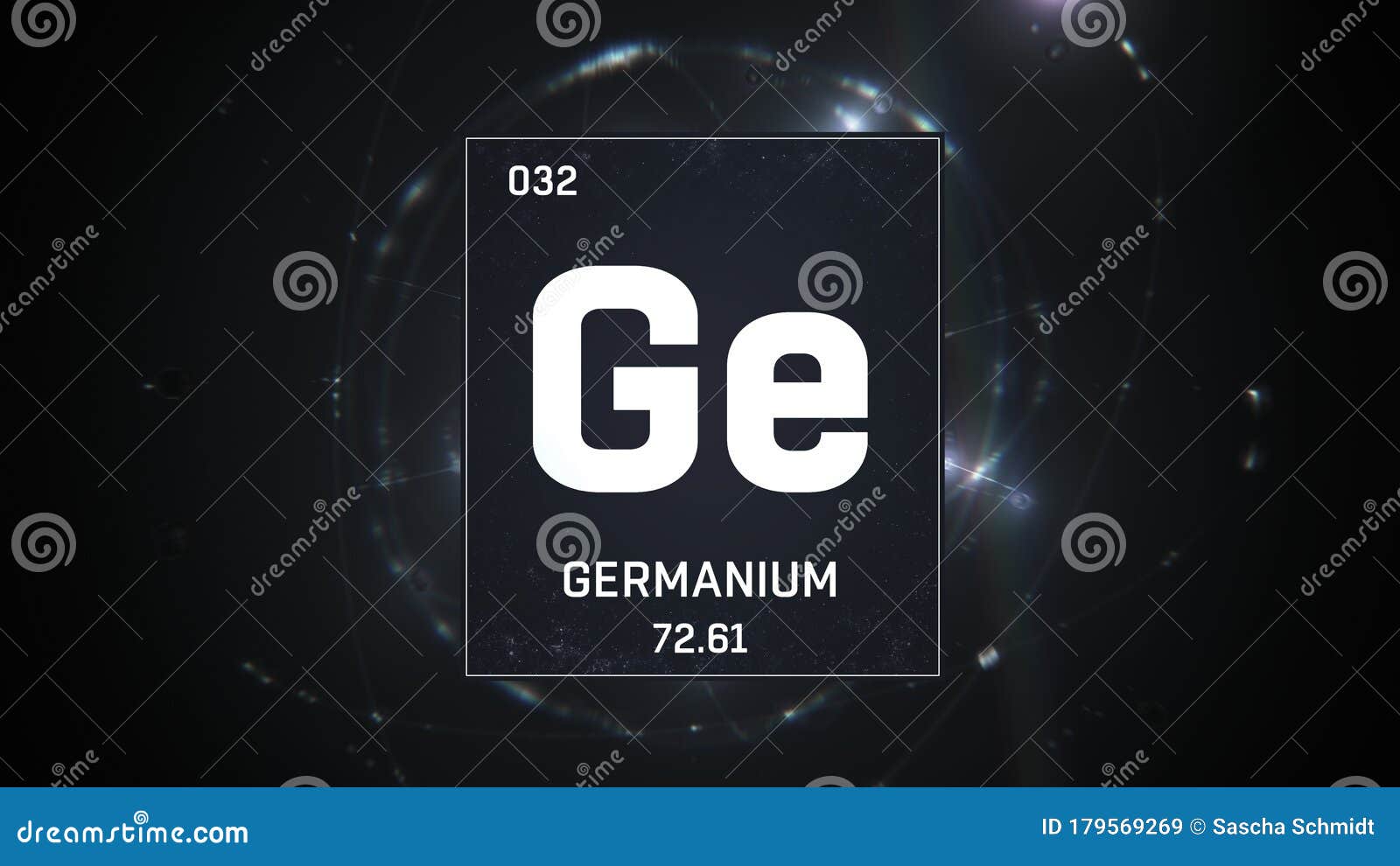 3D-Illustration, Germanium Symbol - Ge. Element Of The Periodic Table ...