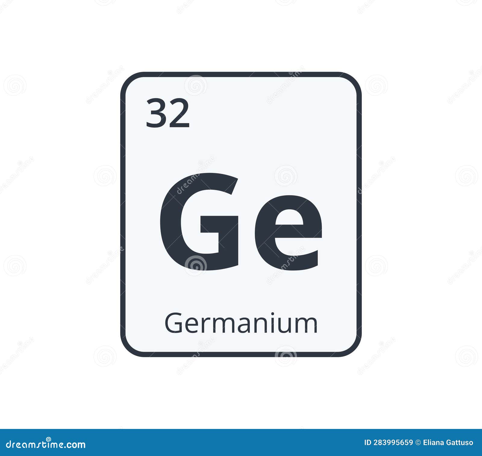 Germanium Chemical Element Graphic for Science Designs. Stock Vector ...