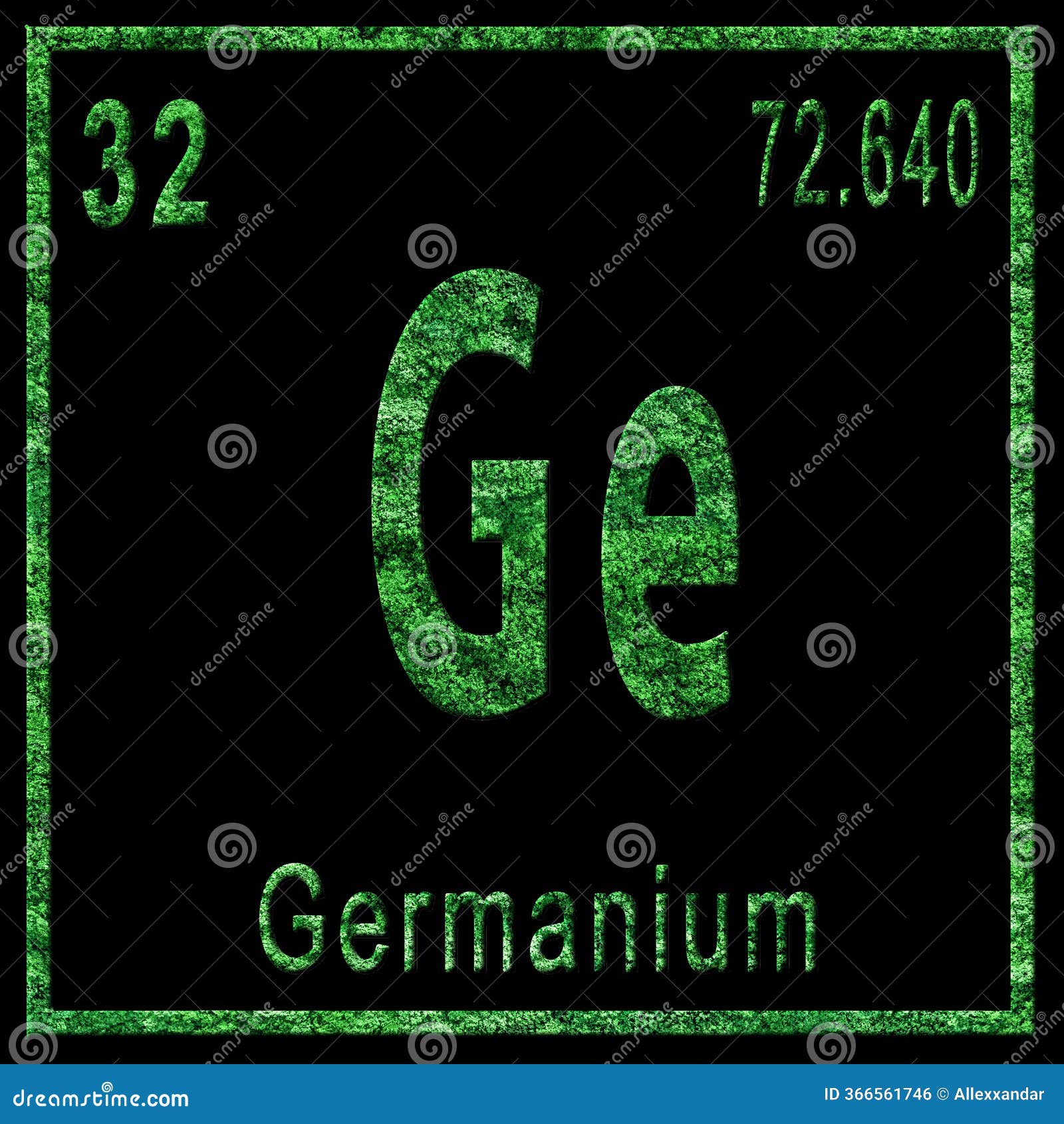 Germanium Ge Chemical Element Of Periodic Table In Ice Cube Royalty ...