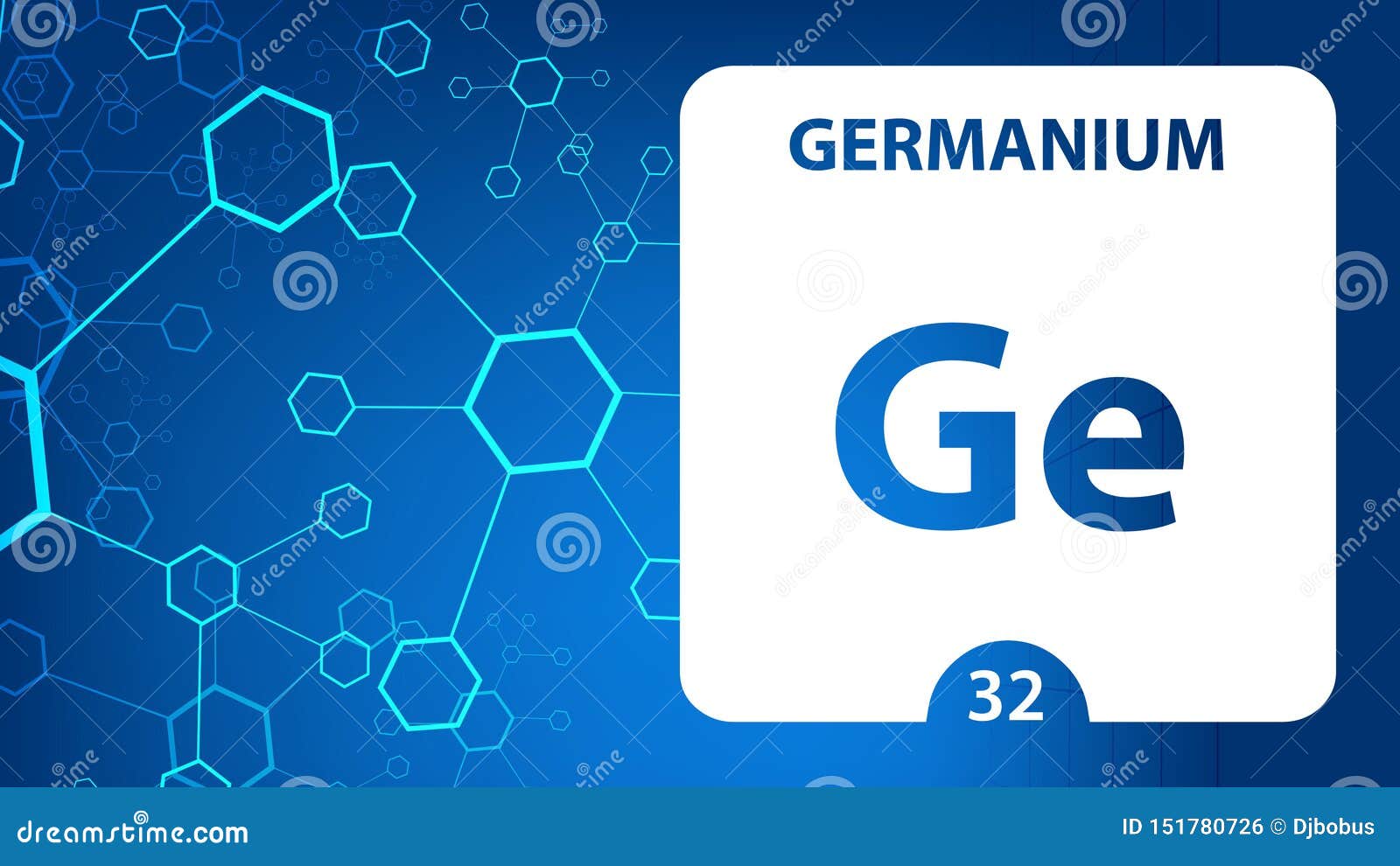 Germanium Chemical 32 Element of Periodic Table. Molecule and ...