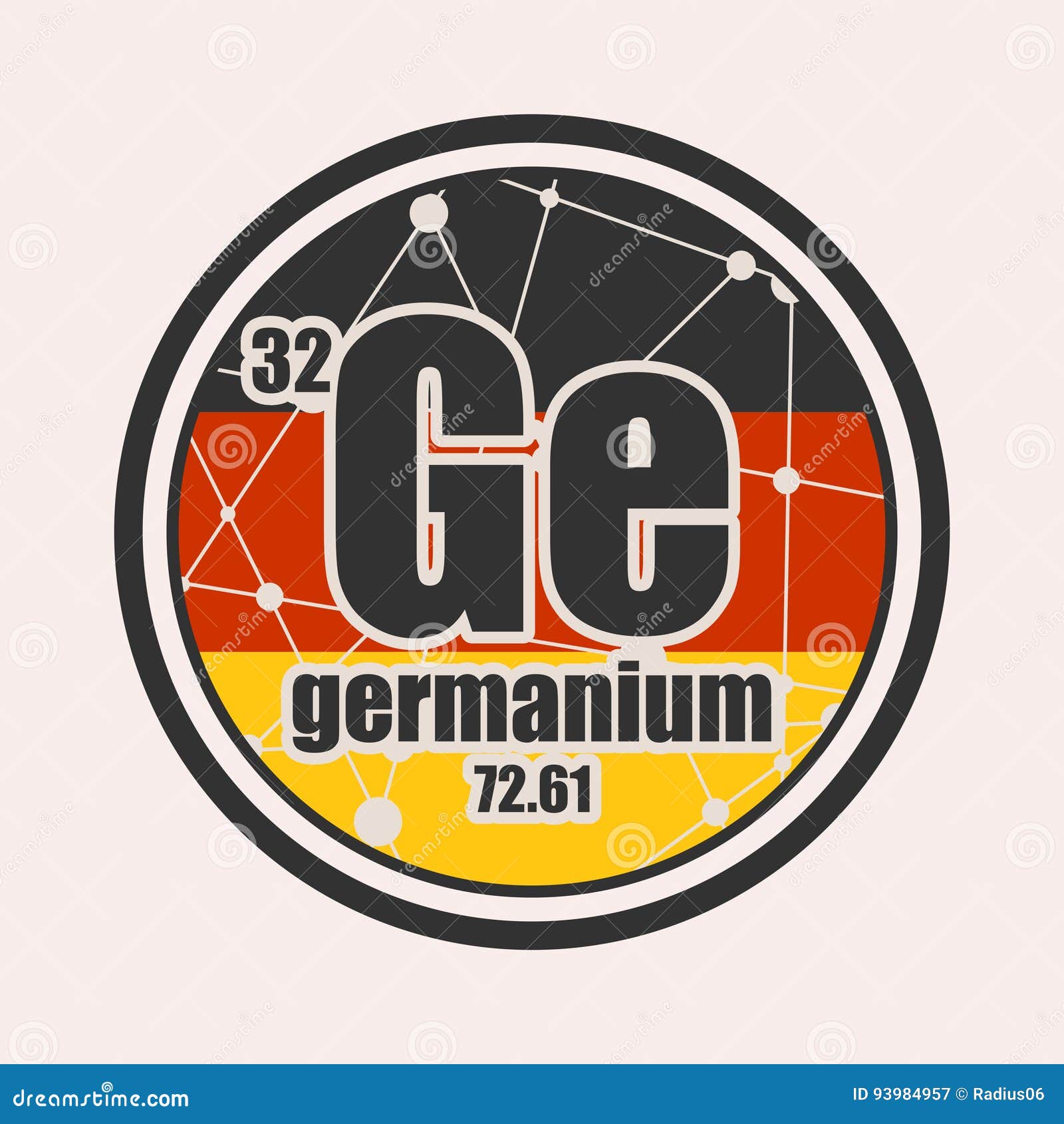 Germanium Chemical Element. Stock Vector - Illustration of quantum ...
