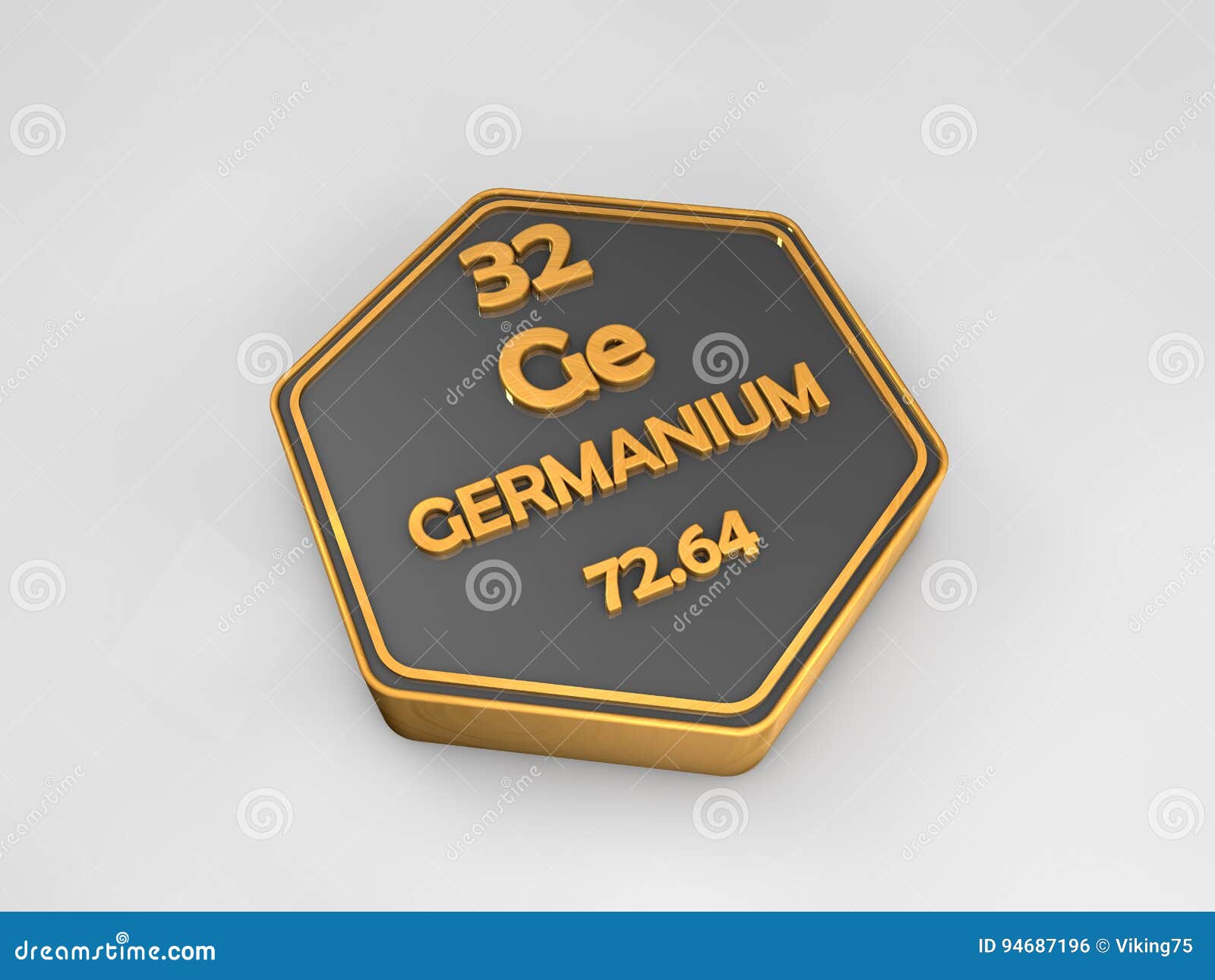 Germanium - Ge - Chemical Element Periodic Table Hexagonal Shape Stock ...